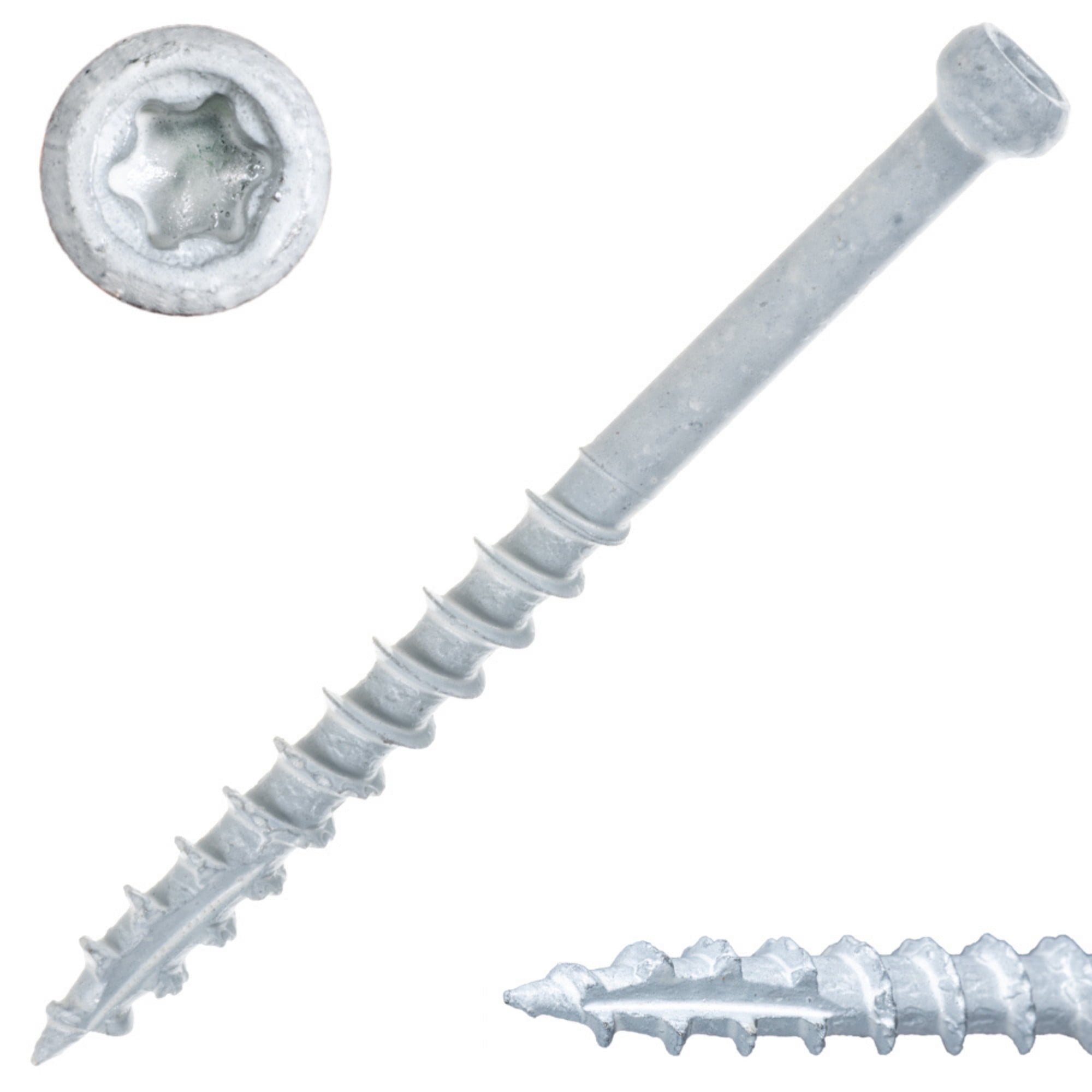Saber Drive #8 x 2" White Trim Screws, 1 LB Tub, Approx. 171 Pieces ...