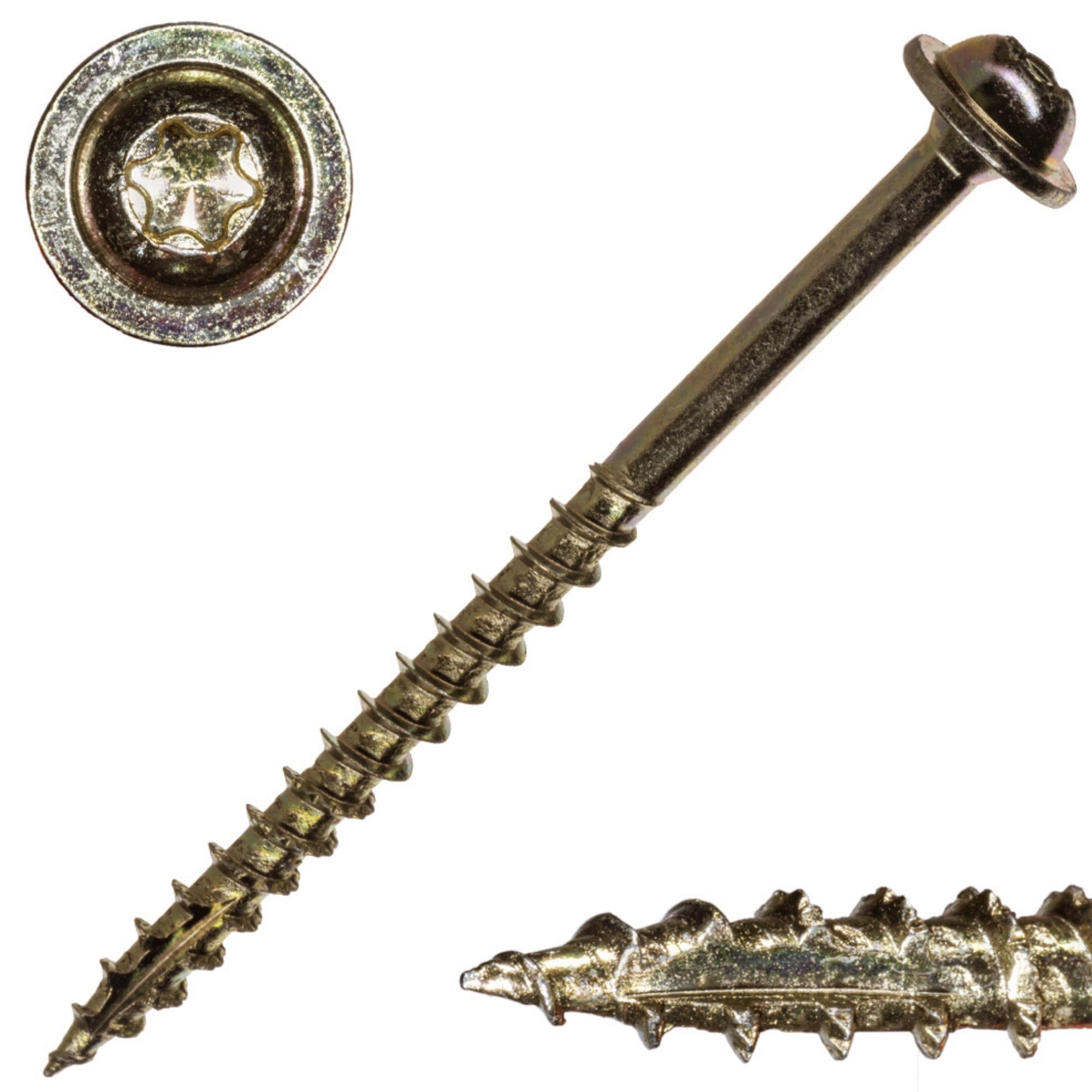 Saber Drive #9 x 2-1/2" Cabinet Screws, 5 Lb Tub, Approx. 455 Pieces ...