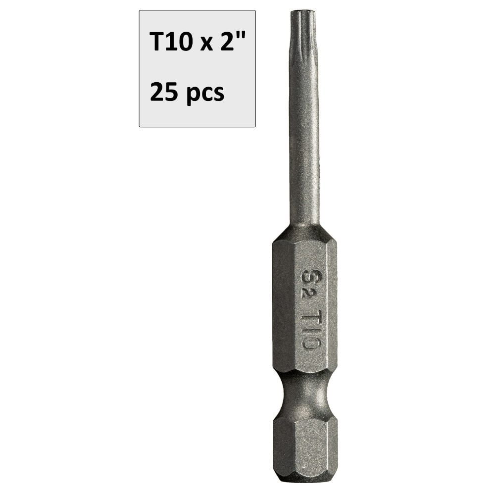 Saber Drive Star Drive Bits, 25 Piece T10 x 2" Multi-Purpose ...
