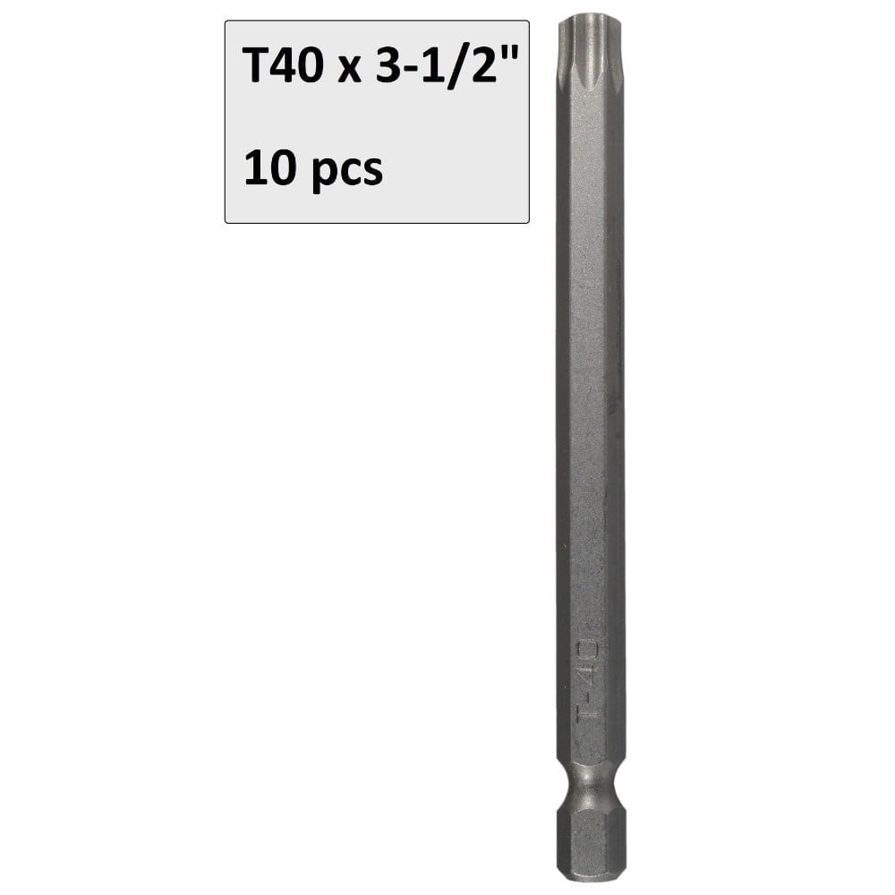 Saber Drive T40 x 3-1/2" Saberdrive Star Drive Bits, 10 Pieces, Tough ...