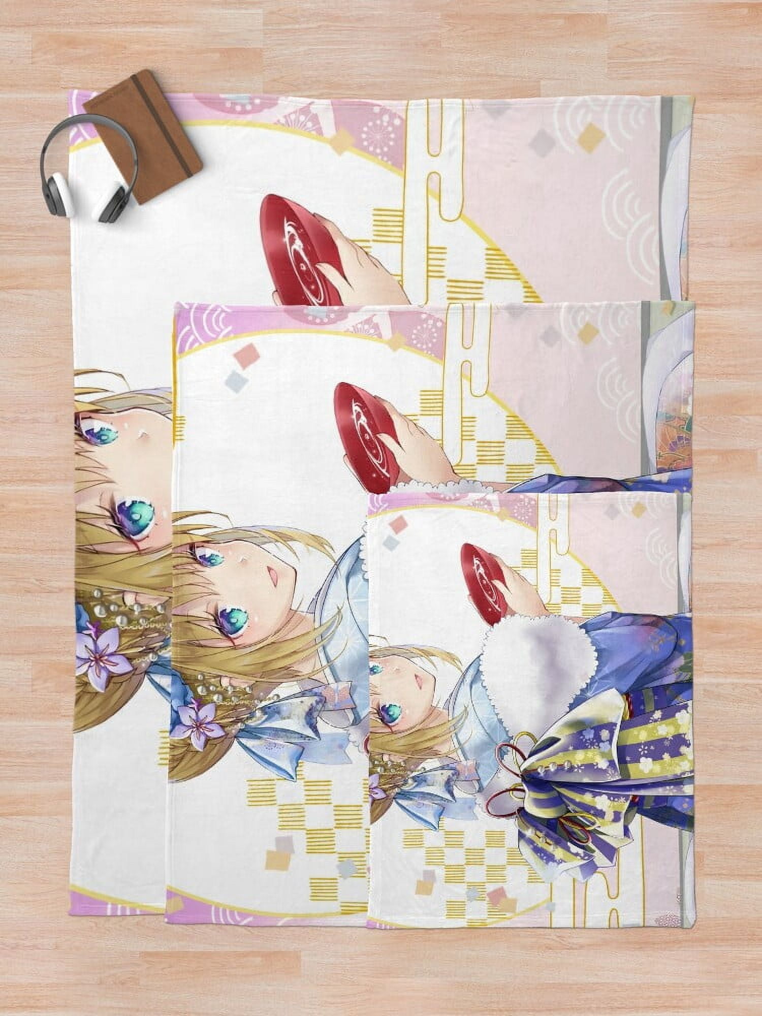 Saber Fate Stay Night Painting Anime Throw Blanket Soft Cozy Throw ...