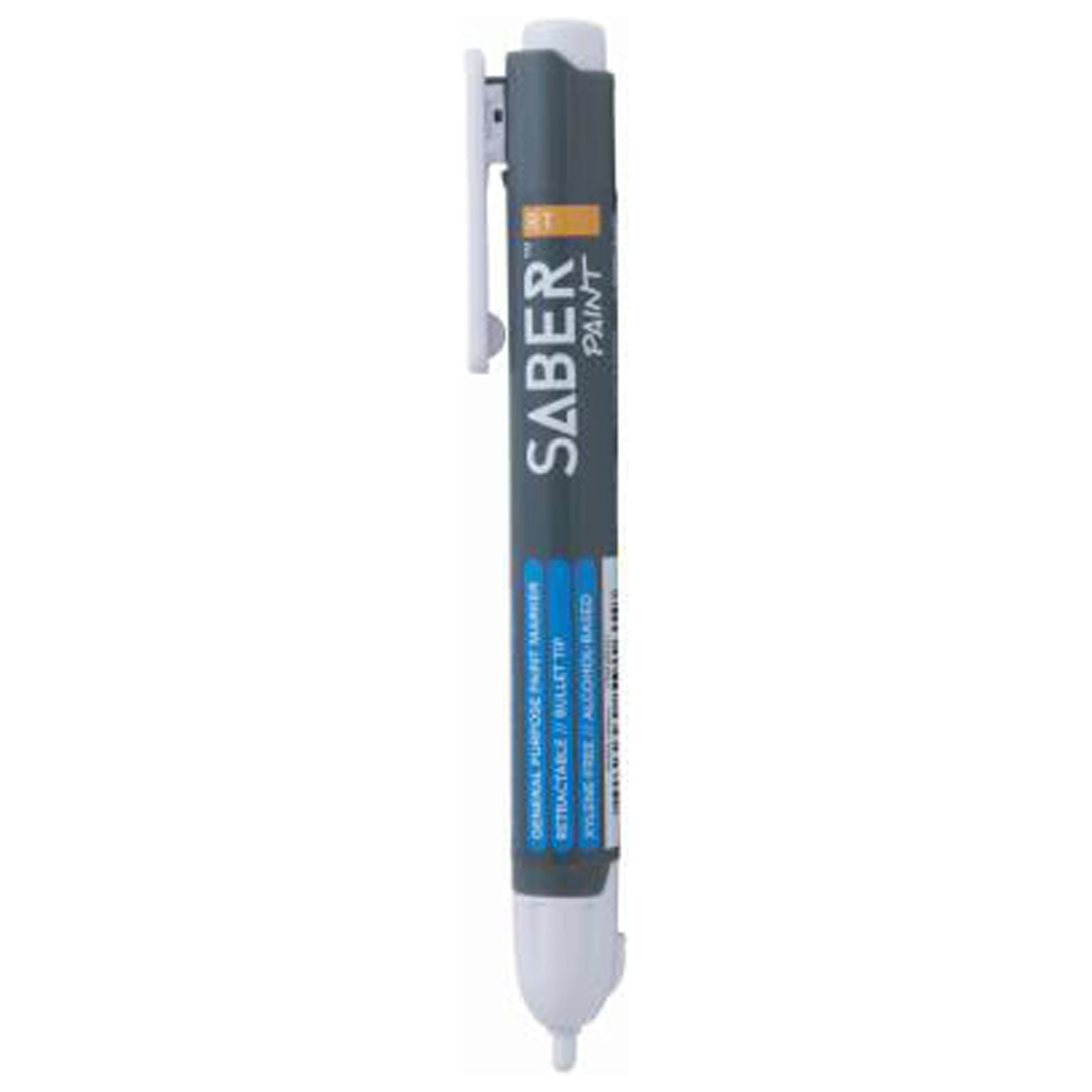 Saber Paint 59161 Retractable Tip Paint Marker, White - Quantity 24 ...
