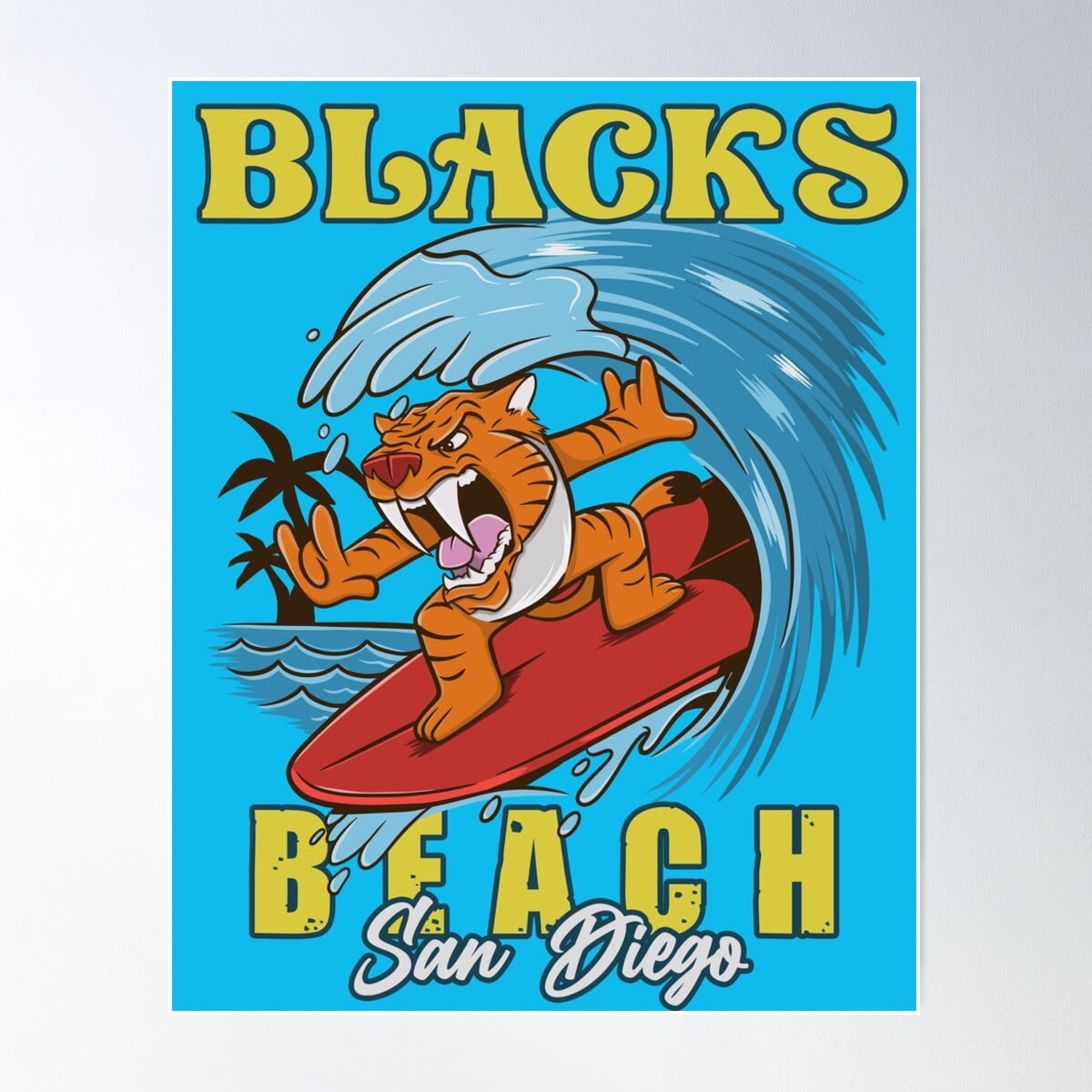 Saber Surfer: Riding The Waves At Blacks Beach San Diego Poster Wall ...