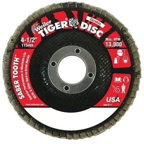 Tiger Paw Super High Density Flap Discs, 4 1/2", 40 Grit, 5/8 Arbor ...