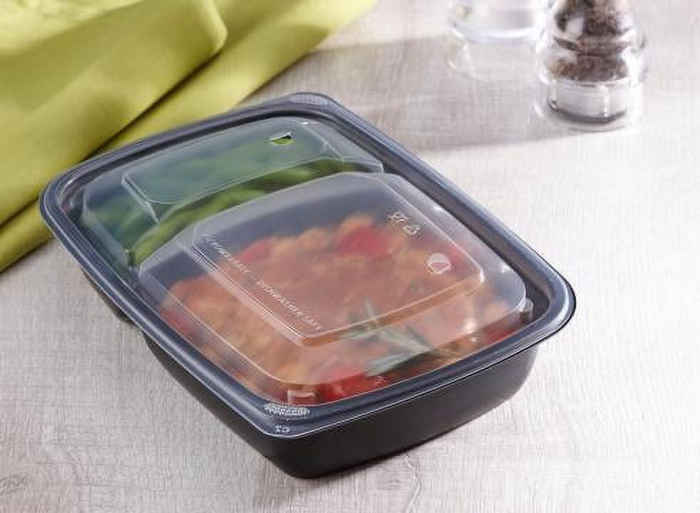 Sabert Two-Compartment Dome Lid for 30 oz. Two-Compartment | - Walmart.com