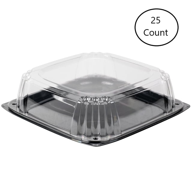Sabert UltraStack Large Serving Plastic Party Food Tray with Pop-Tight ...