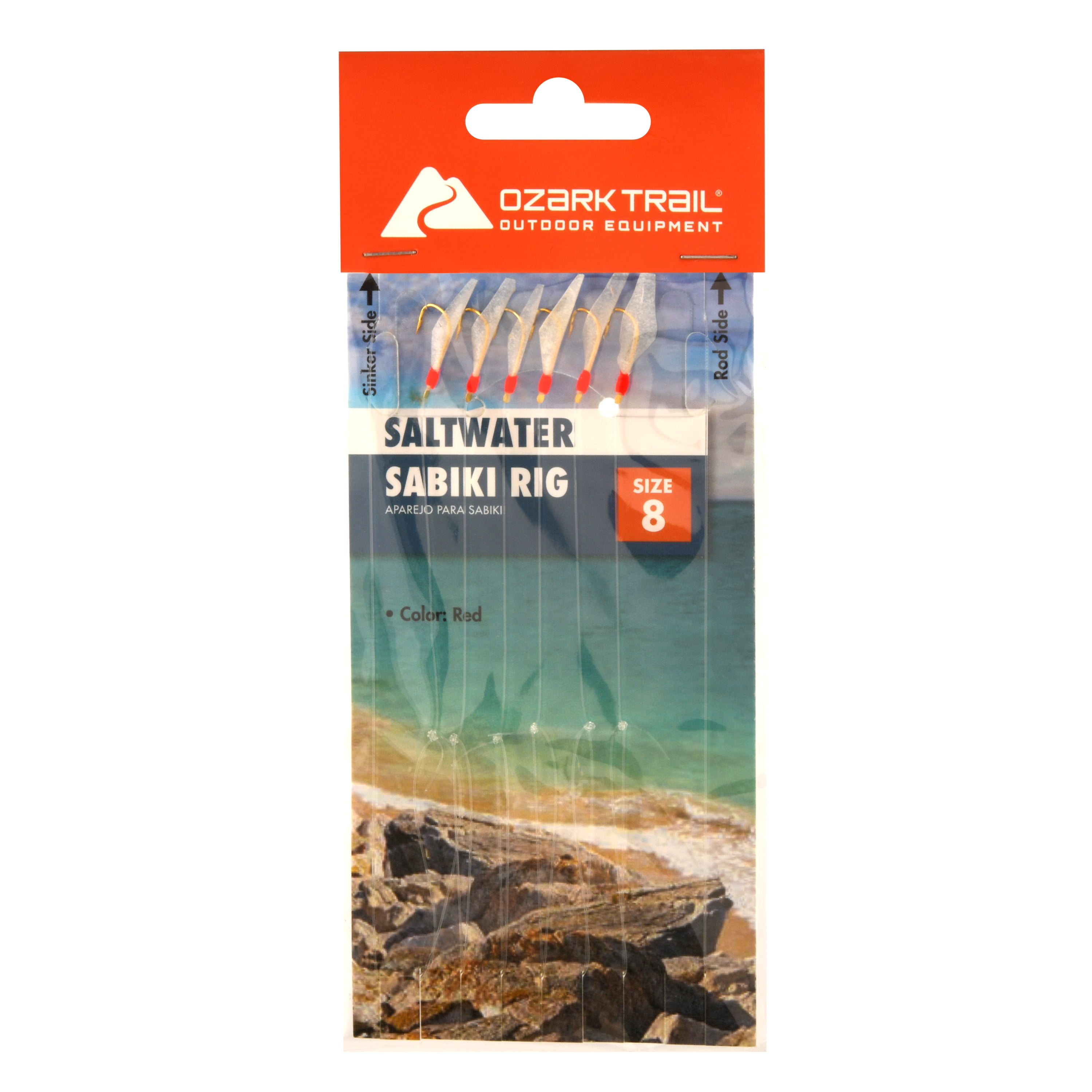 Ozark Trail Sabiki Bait Rig Green Glow for Herring Whiting Mackerel Pin ...