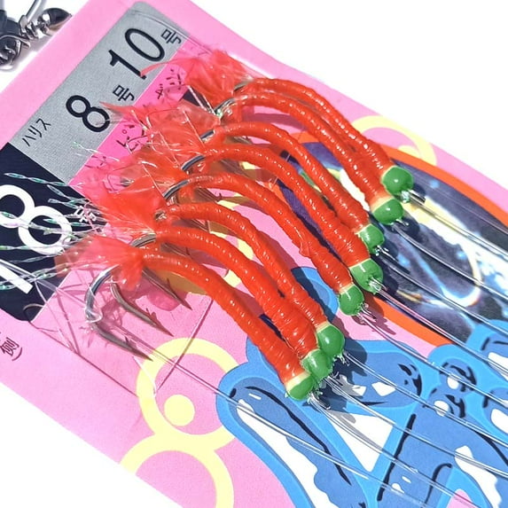 Sabiki Rig Octopus Shrimp Rigs, Luminous Sea Shrimp, ribbonfish Lure, 4 ...