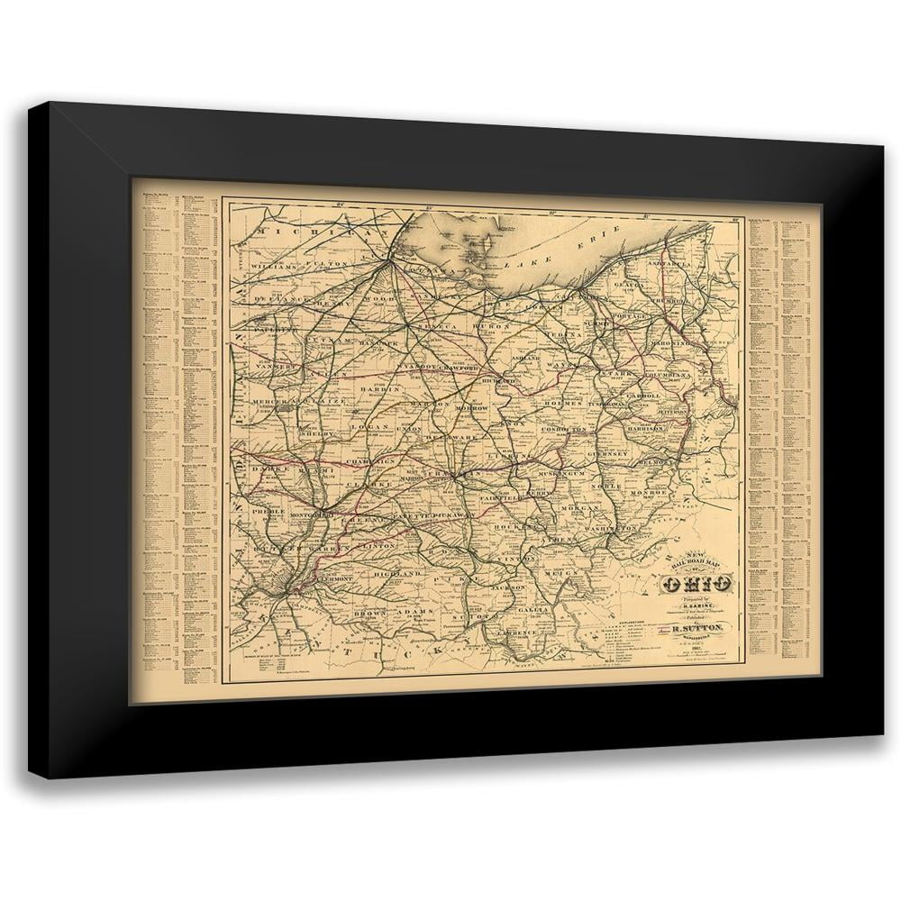 Sabine 24x19 Black Modern Framed Museum Art Print Titled - Ohio ...