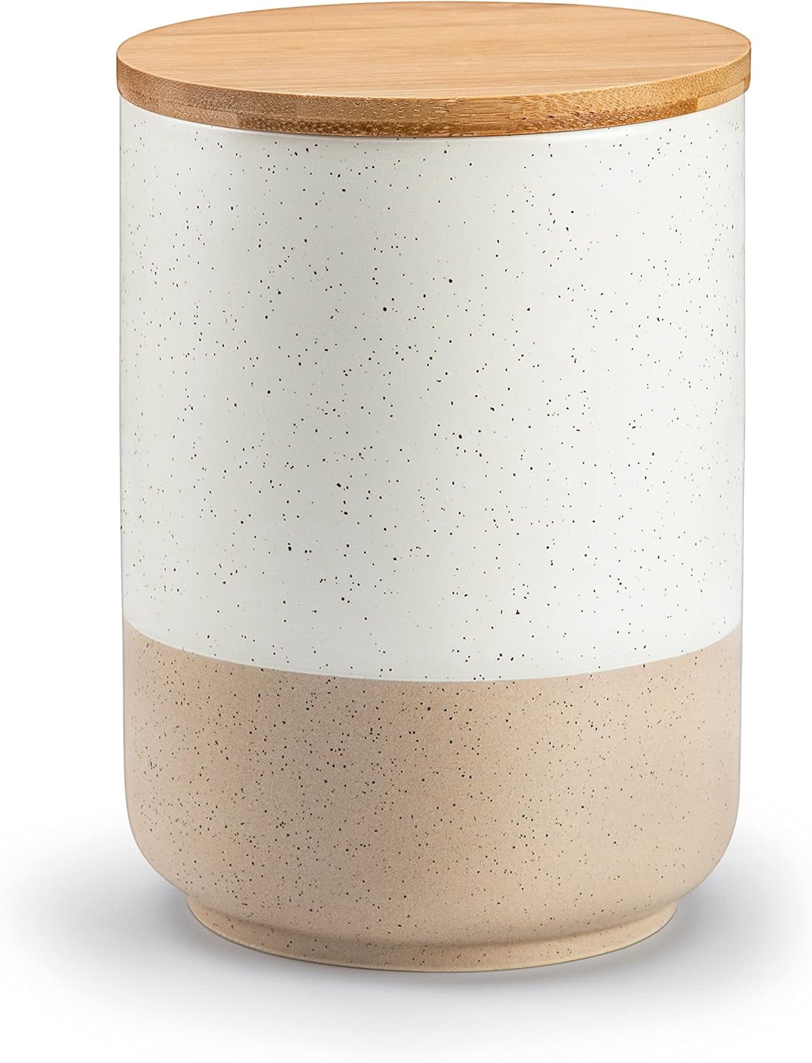 Sabine Ceramic Canister Set with Airtight Wood Lids - 3-Piece Kitchen ...