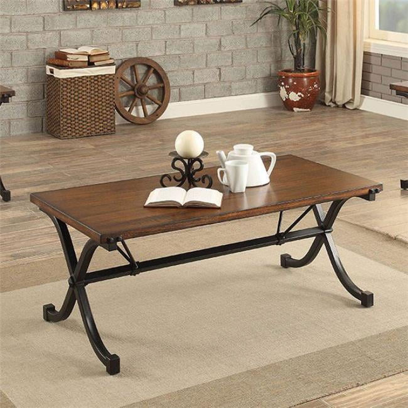 Sabine Transitional Style Table Set, Dark Oak - 3 Piece - Walmart.com
