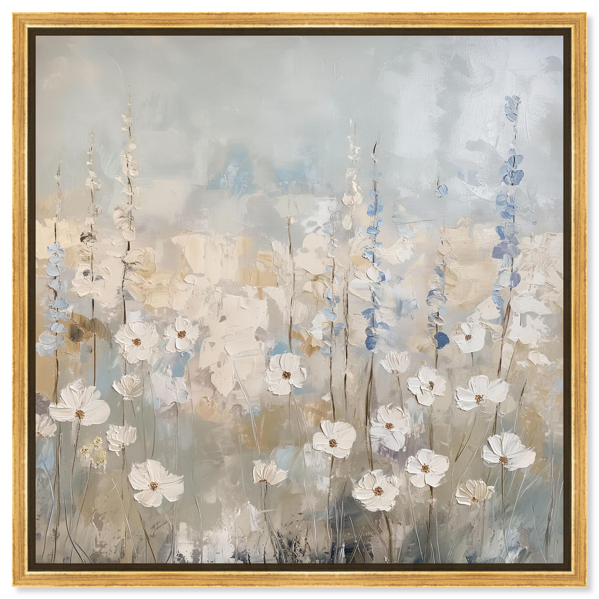 Sable Flowers I Canvas Farmhouse Floral Art by Art Remedy, Gold Frame ...