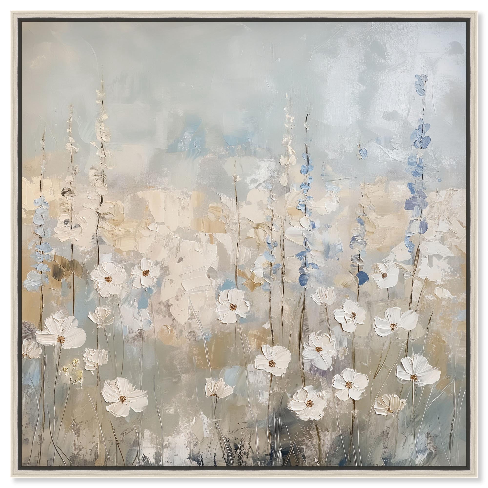 Sable Flowers I Canvas Farmhouse Floral Art by Art Remedy, Silver Frame ...