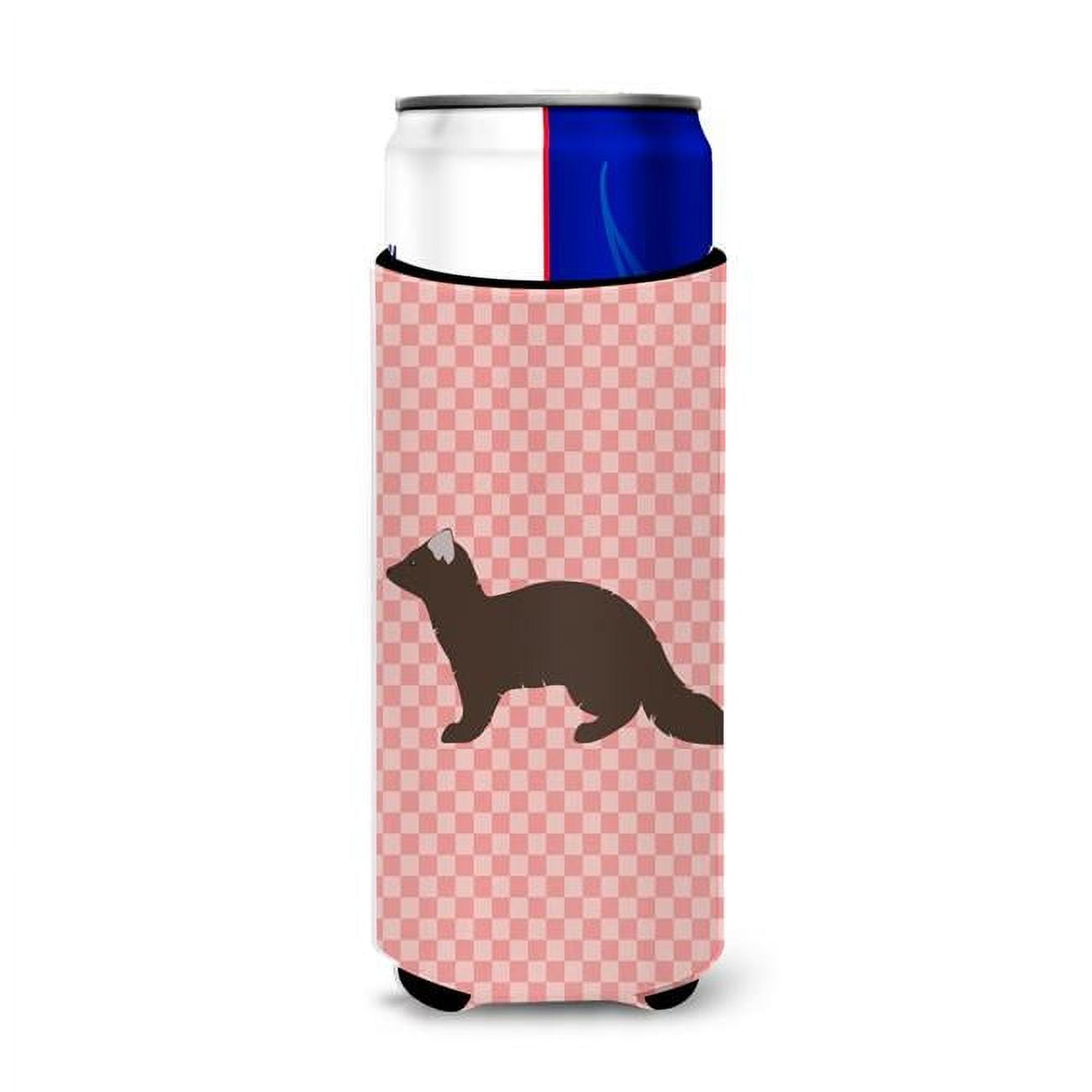 Sable Marten Pink Check Michelob Ultra Hugger for Slim Cans - Pink ...