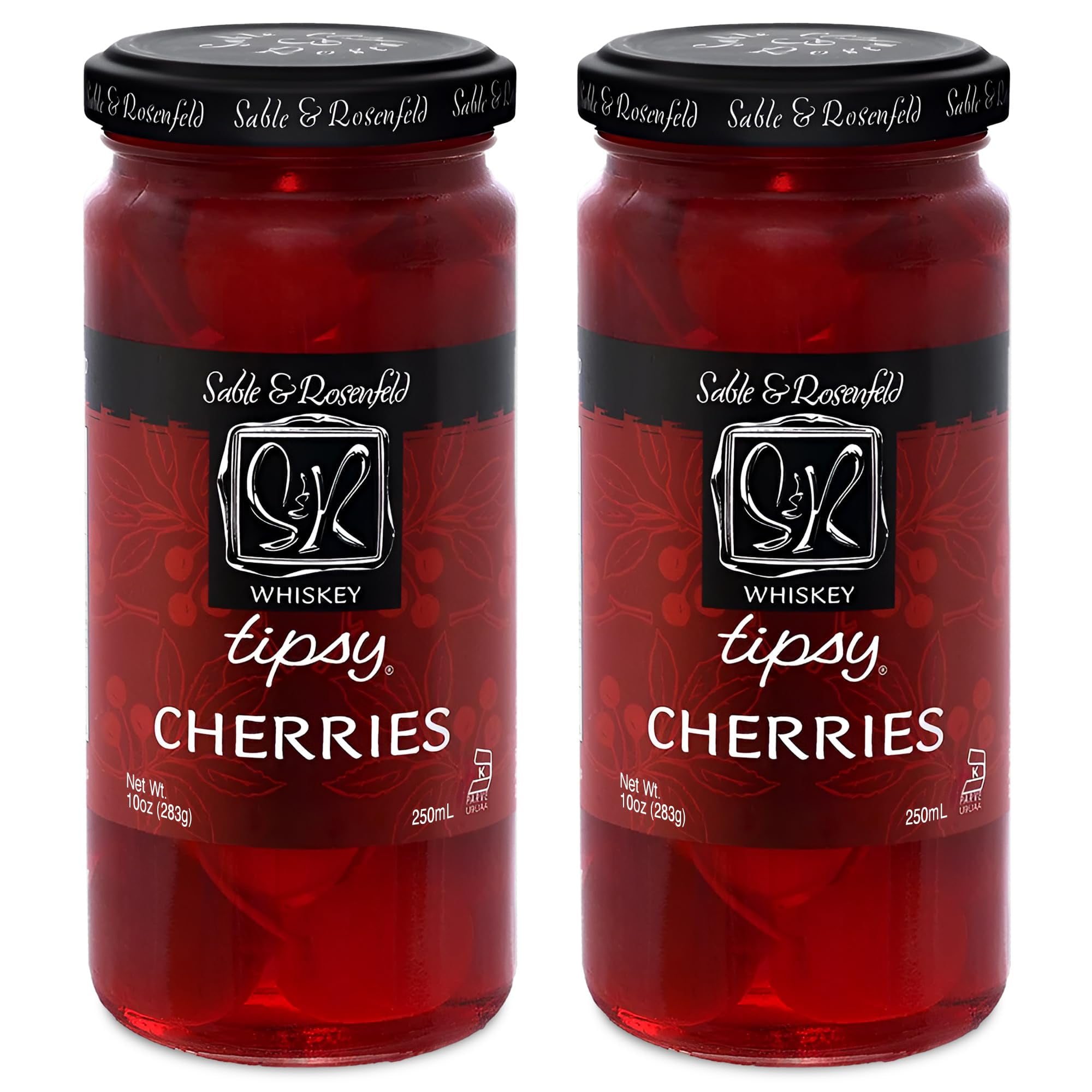 Sable & Rosenfeld Whiskey Tipsy Cherries - 10 Oz (Pack of 2) - Walmart.com