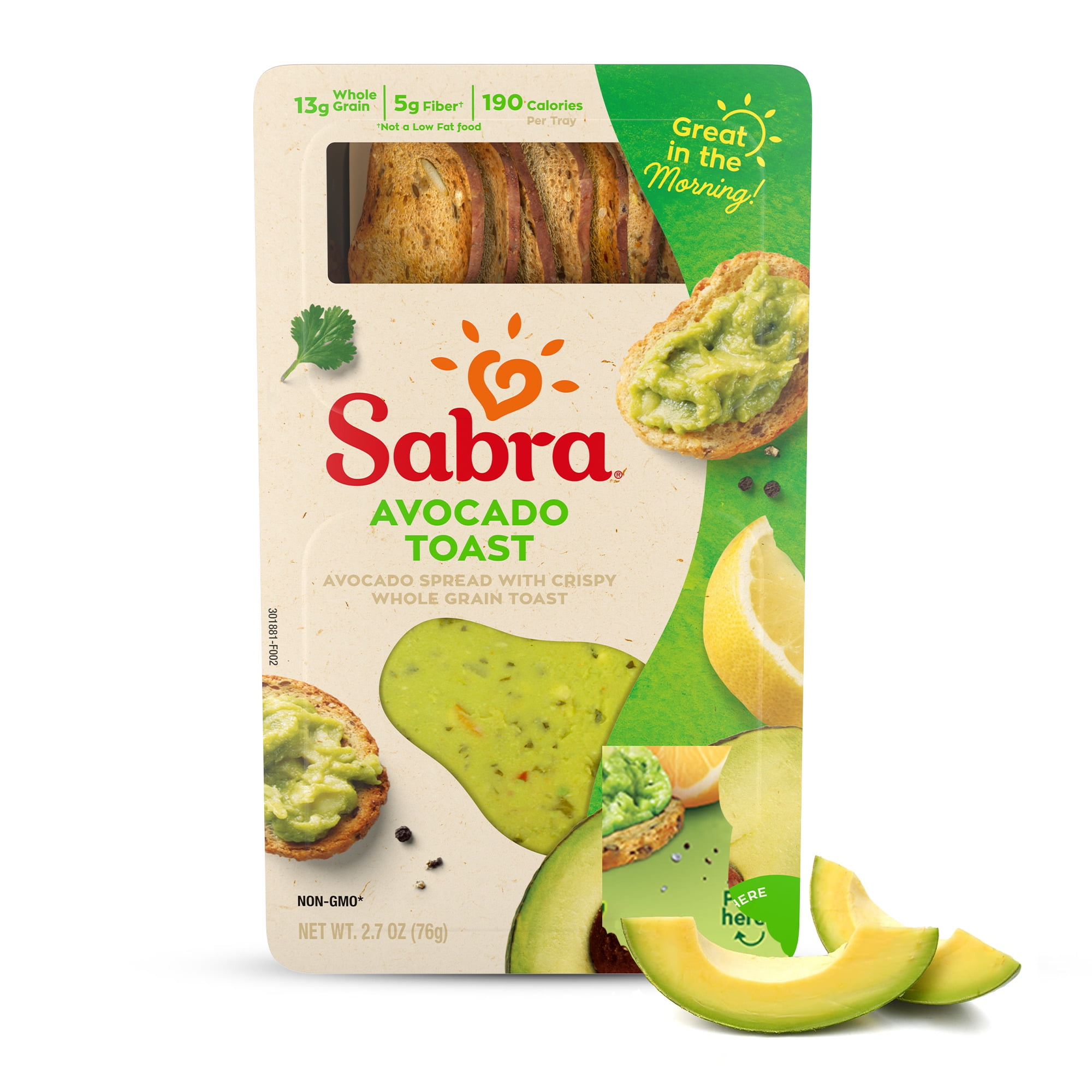 Sabra Breakfast Fresh Avocado Toast Dip, 2.7 oz, 1 Pack - Walmart.com