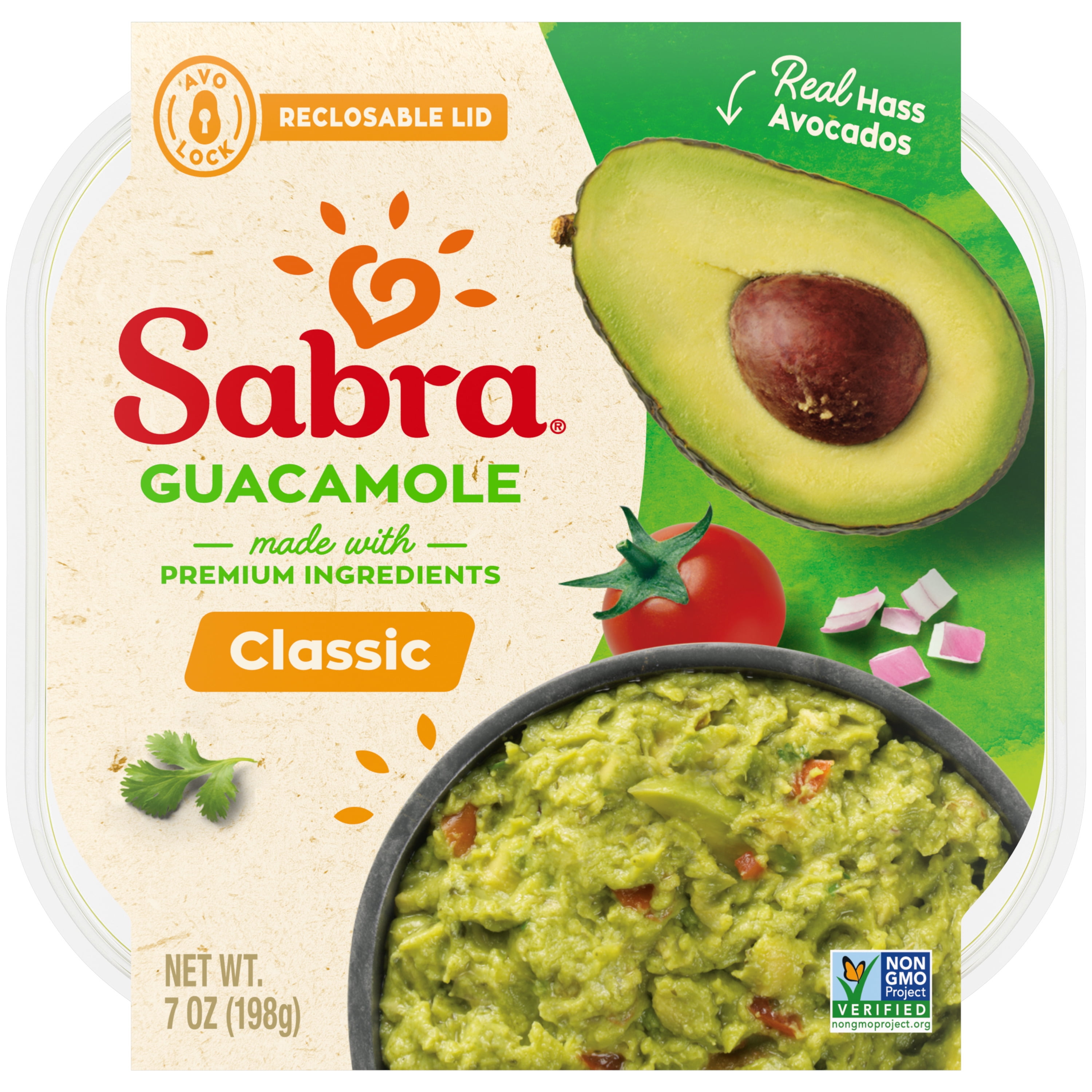 Sabra Classic Fresh Guacamole Dip, 7 oz, 1 Tub - Walmart.com
