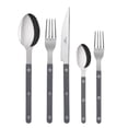 Sabre Bistrot Grey Flatware Shiny Stainless Steel 5 Piece Place Setting ...