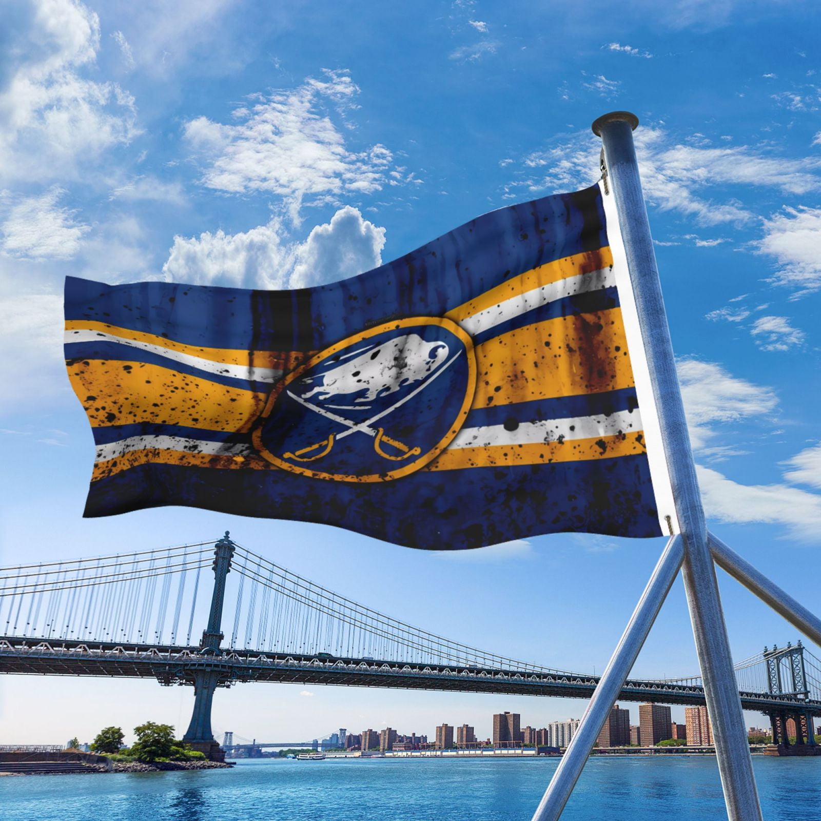 Sabres Hockey Team Four Seasons Double Sided 5x8ft Flag for Hockey Team ...