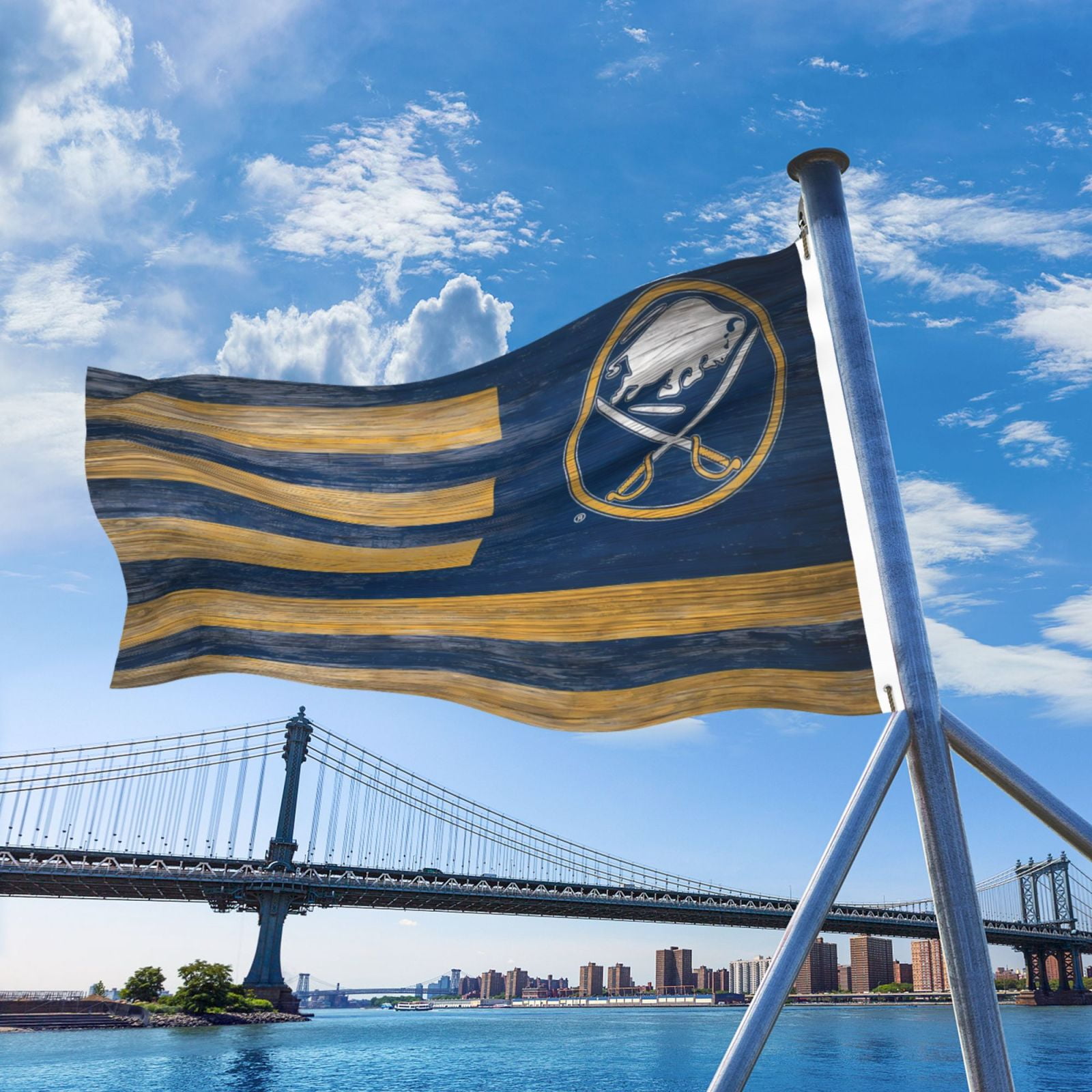 Sabres Hockey Team Four Seasons Double Sided 5x8ft Flag for Hockey Team ...