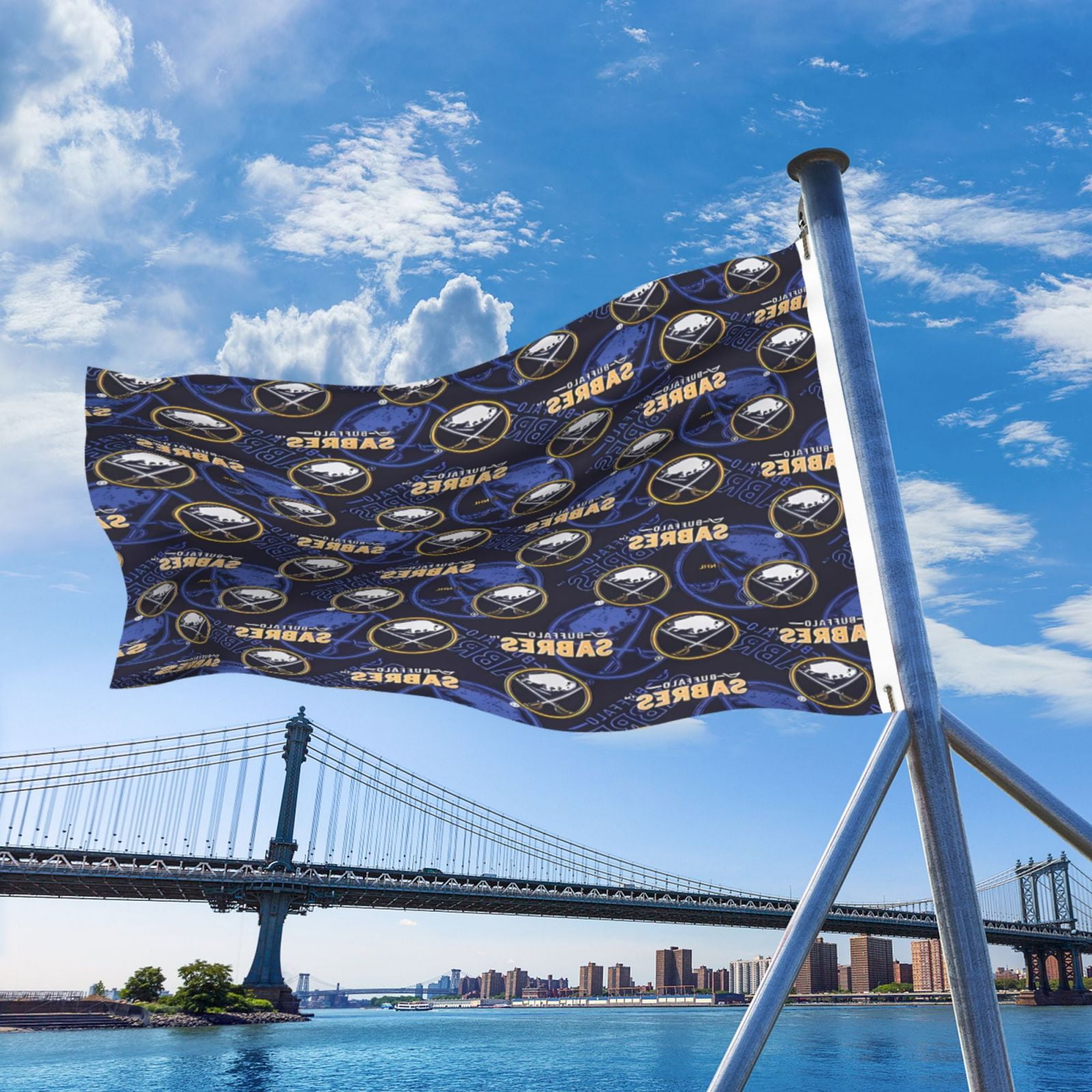 Sabres Hockey Team Four Seasons Double Sided 5x8ft Flag for Hockey Team ...
