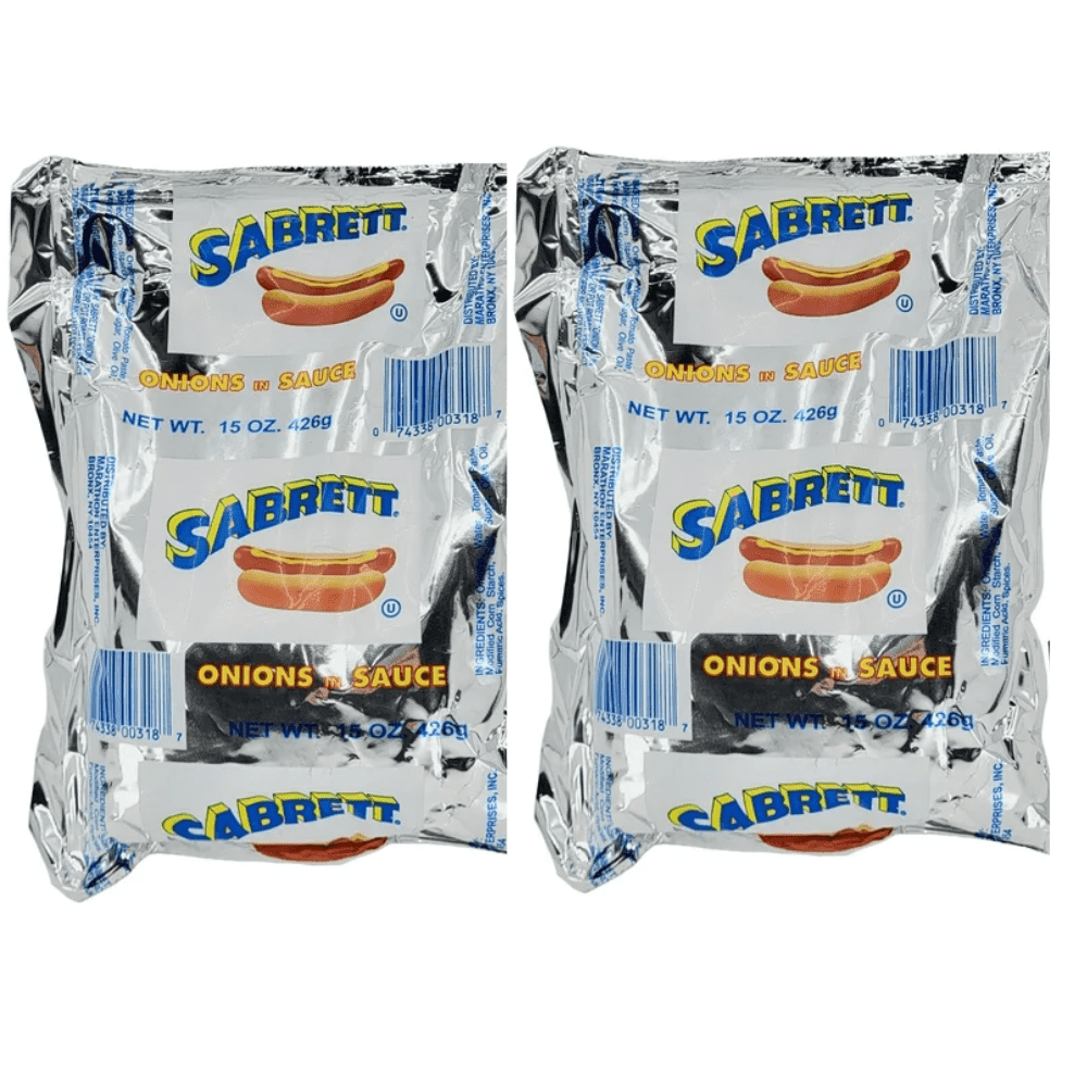 Sabrett Pushcart Style Onions in Sauce, 15 oz Pack of 2, Hot Dog ...