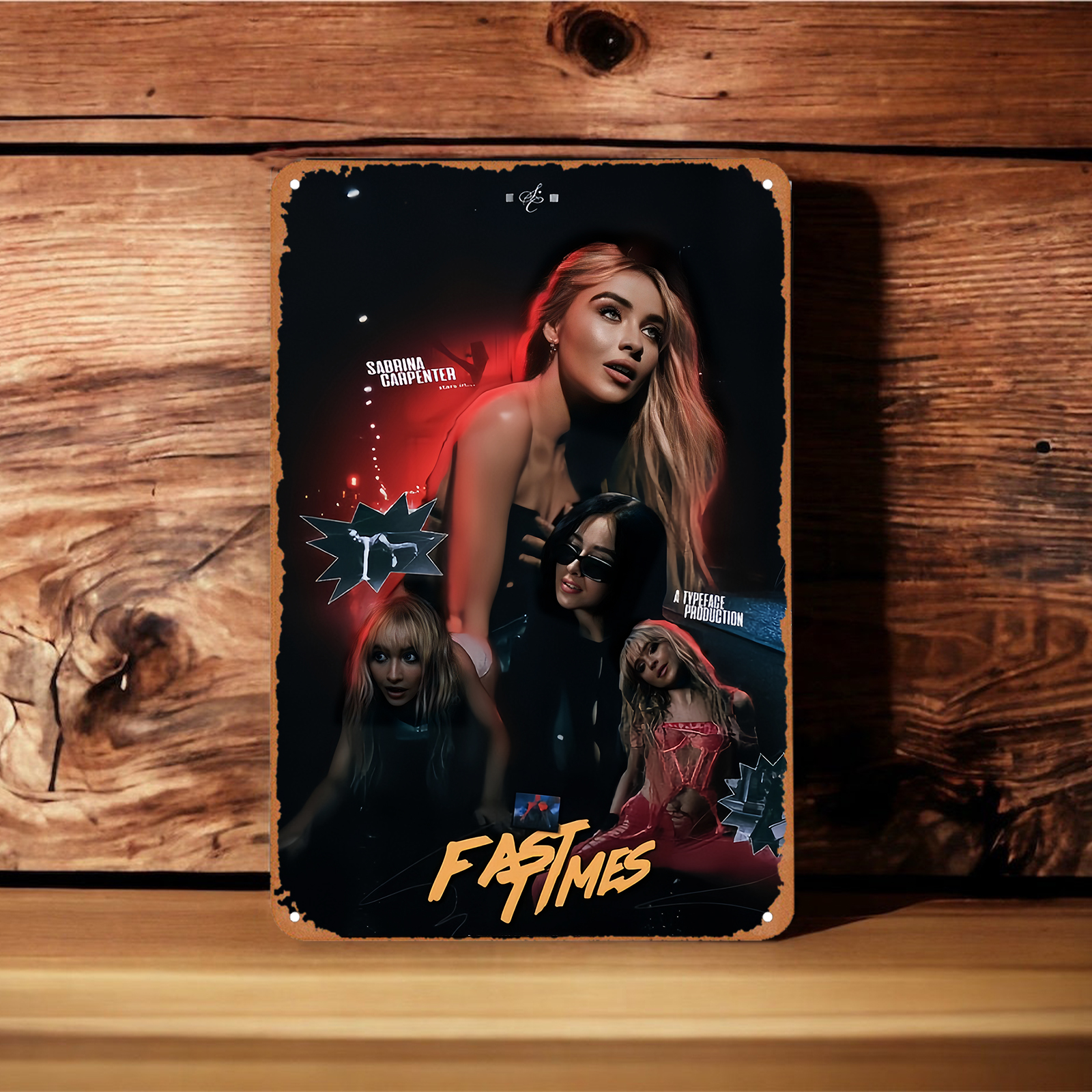 Sabrina Carpenter Fast Times Poster Gifts Retro Vintage Metal Tin Sign ...