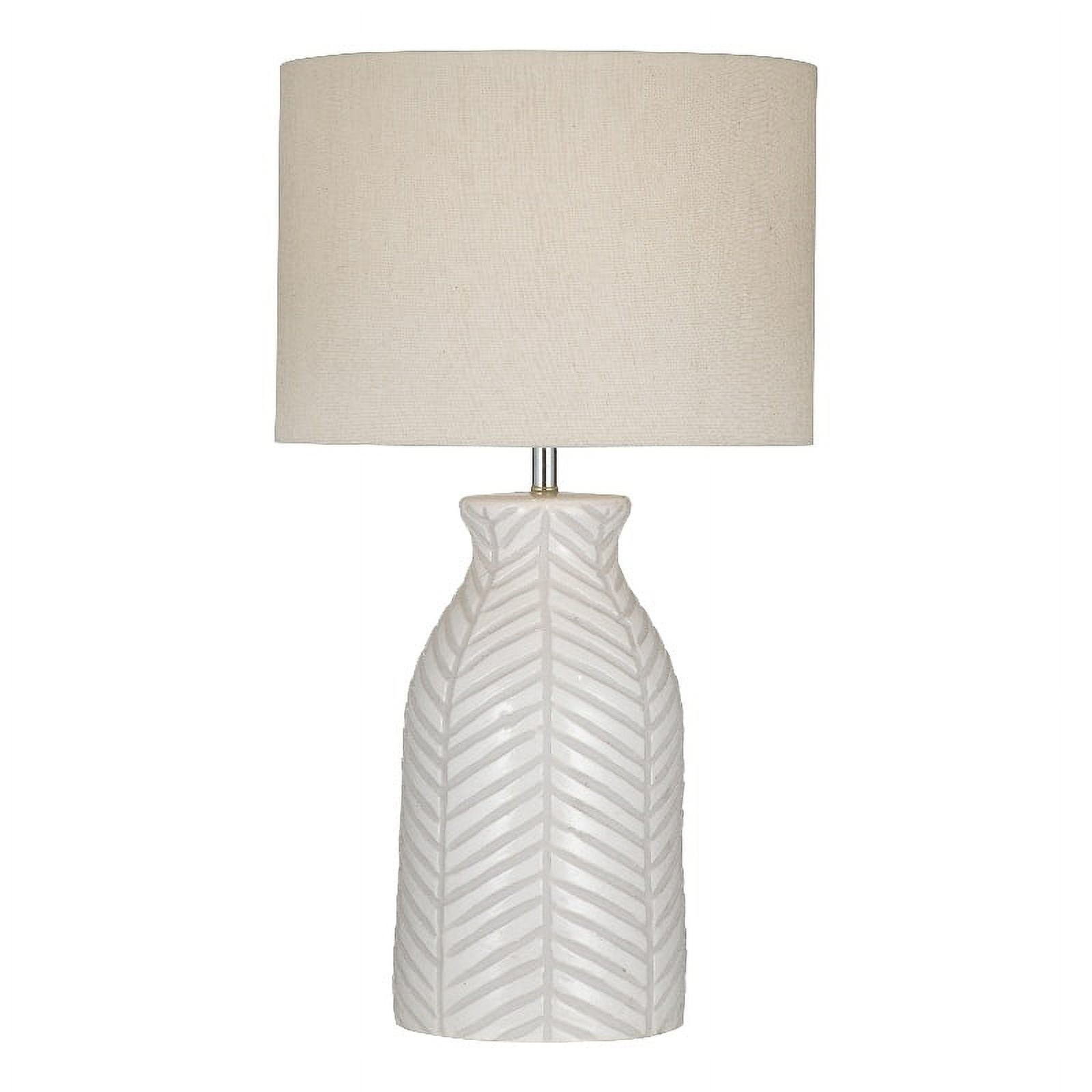 Sabrina Cream Terra Cotta Table Lamp with Fabric Shade - Walmart.com