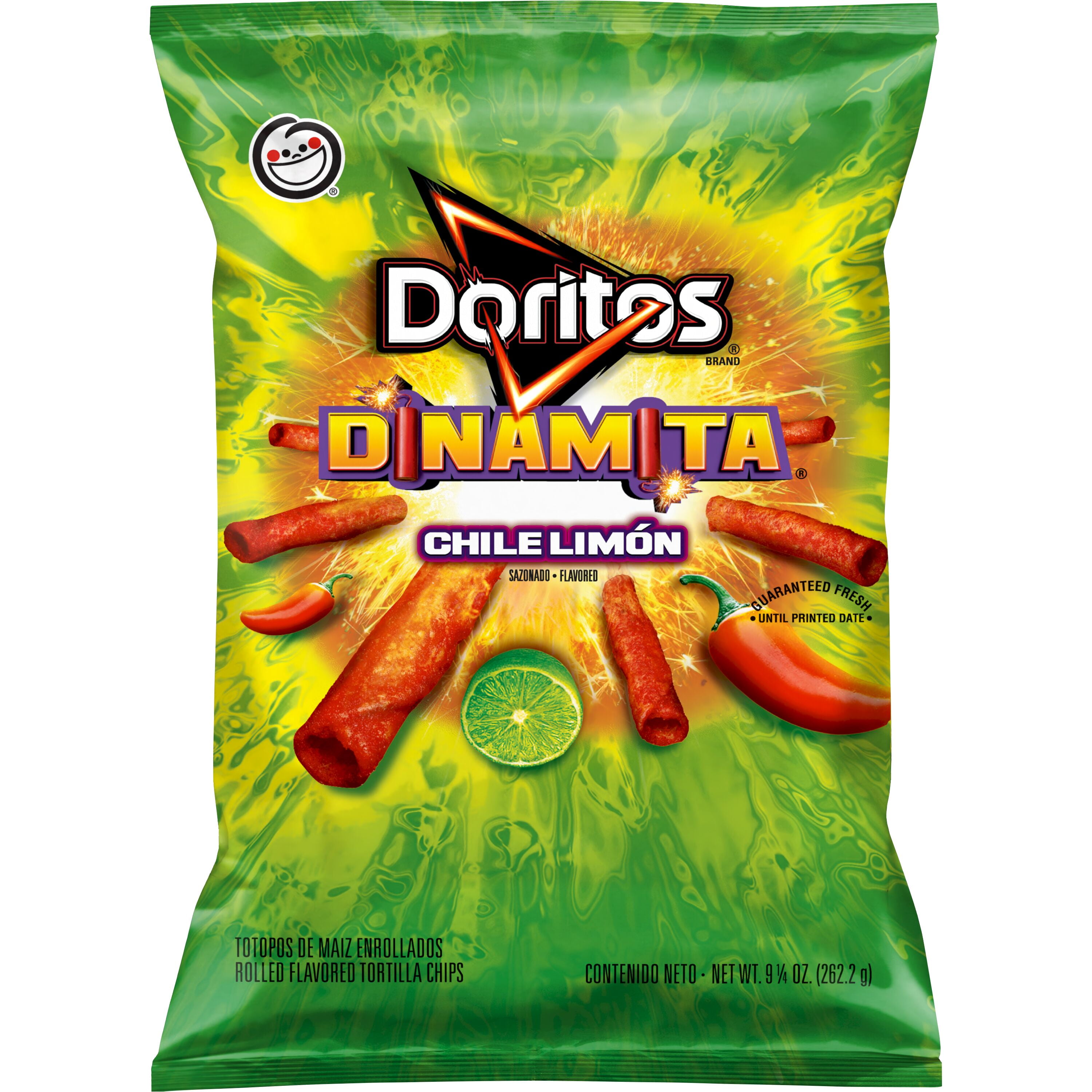 Sabritas Doritos Dinamita Chile Limon Rolled Flavored Tortilla Chips, 9 ...