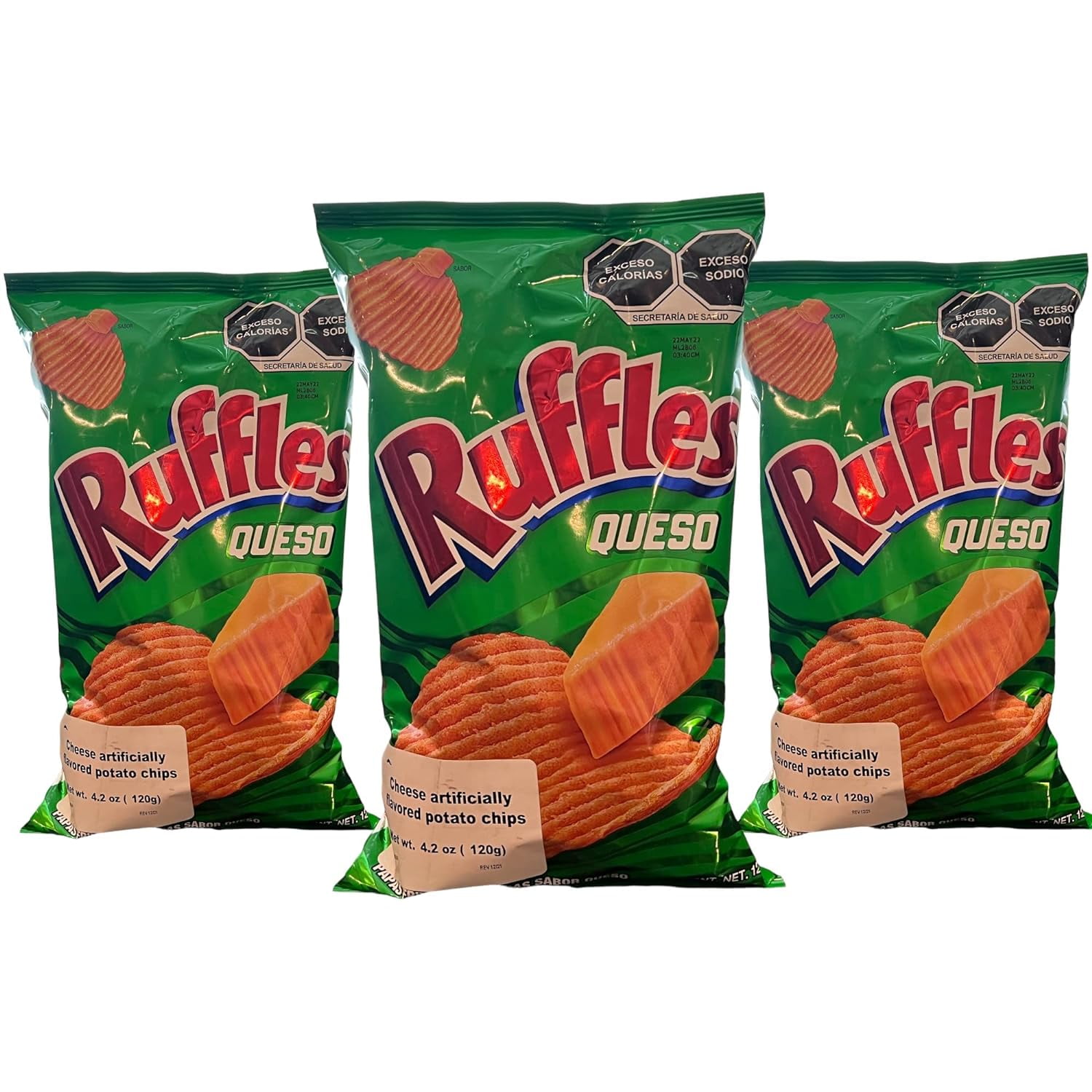 Sabritas Ruffles Queso (Pack of 3) - Walmart.com