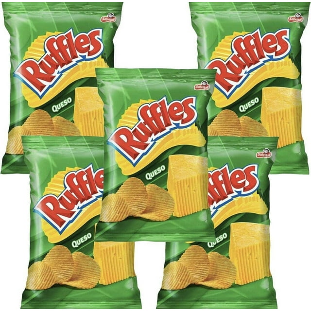 Sabritas Ruffles Queso Verdes 50g Box With 5 bags papas snacks Mexican ...