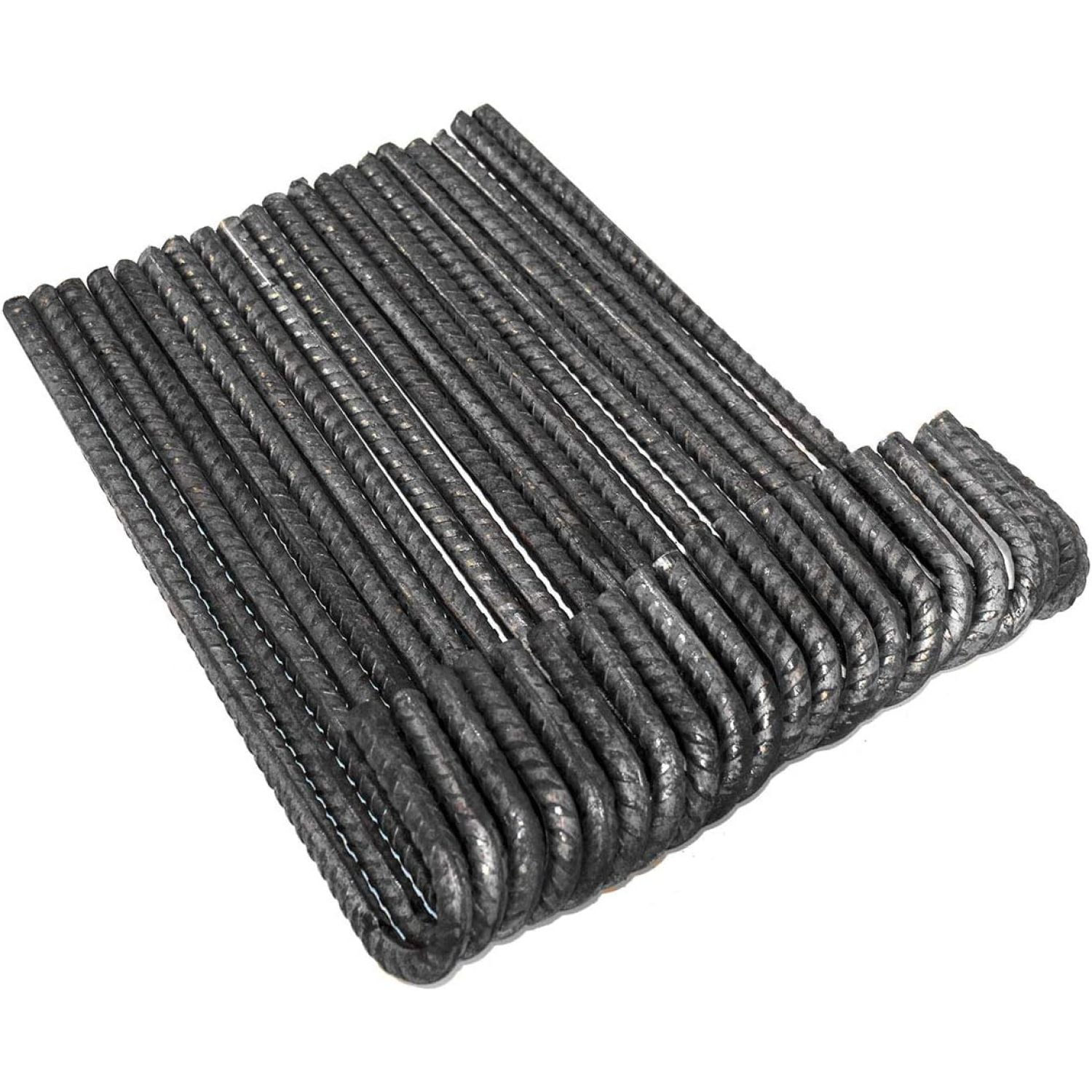 Sabtach 18 inch Steel J Hook Rebar Ground Stakes (20 Pack) - Walmart.com