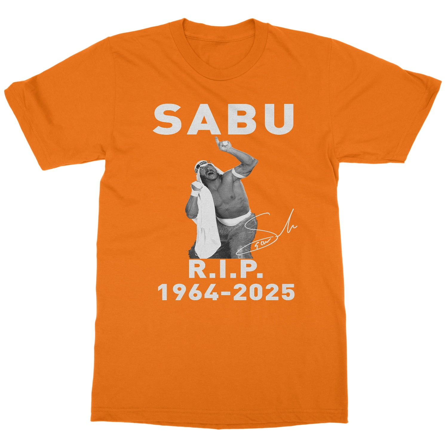 Sabu Memorial Tribute - 1964-2025 RIP Terry Brunk Unisex T-Shirt (Orange, Small) - Walmart.com