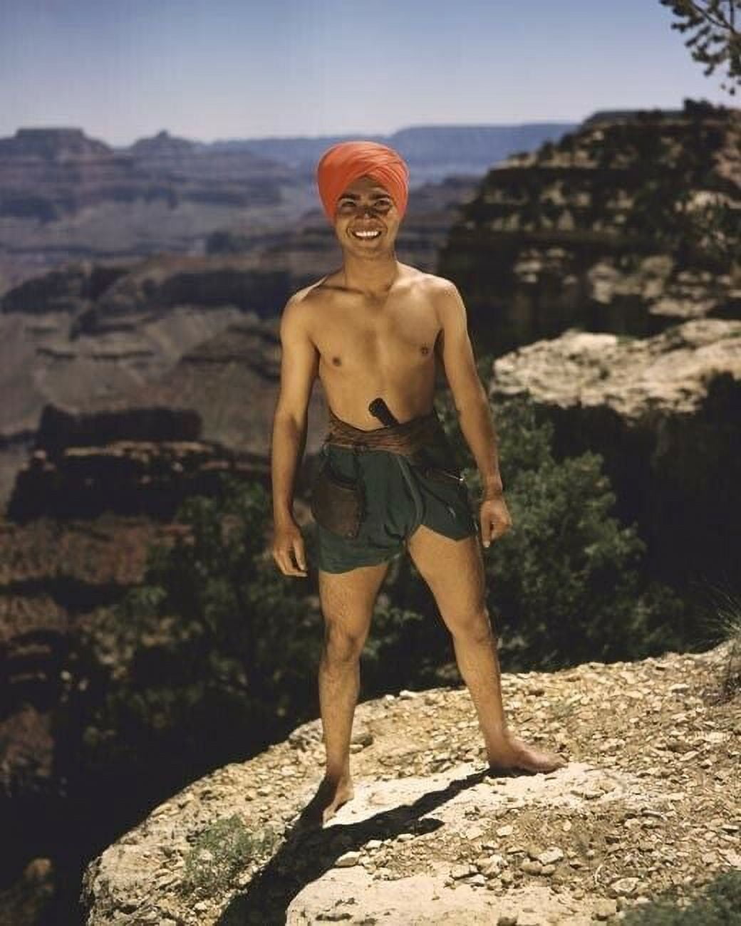 Sabu full length pose on mountain top Thief of Bagdad Poster - Walmart.com