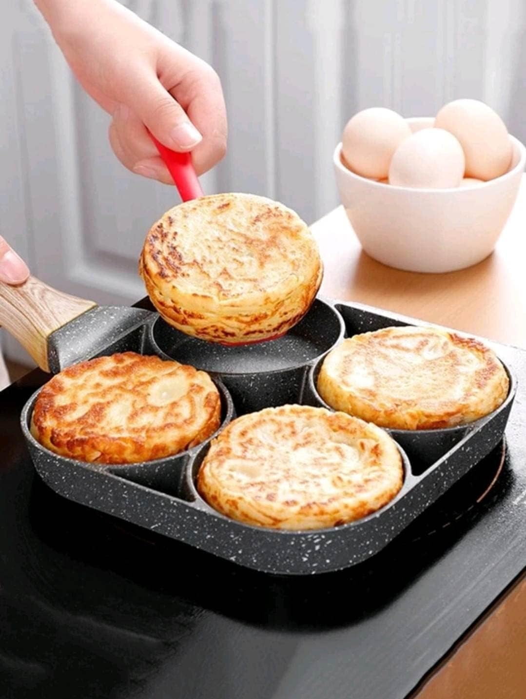Sacchetto Four sections frying pan for eggs & hamburgers - Walmart.com