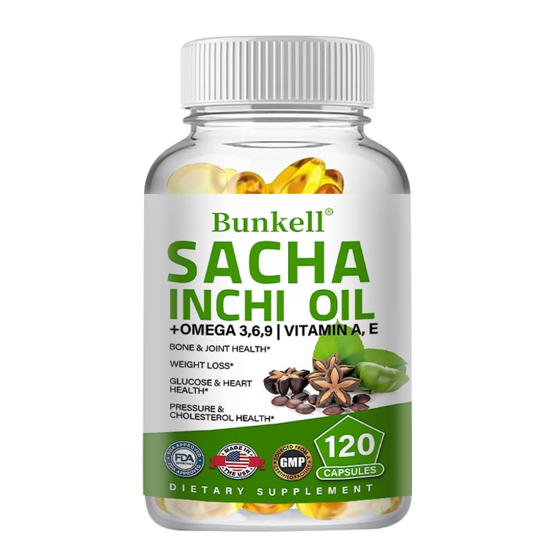 Sacha Inchi Capsules - Source of Omega 3, 6, 9 - Support Bone, Joint ...
