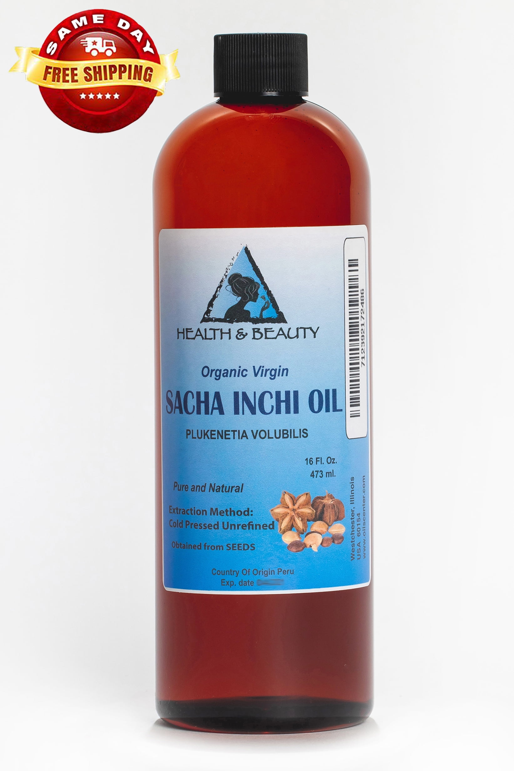 Sacha inchi oil unrefined organic carrier virgin cold pressed natural ...