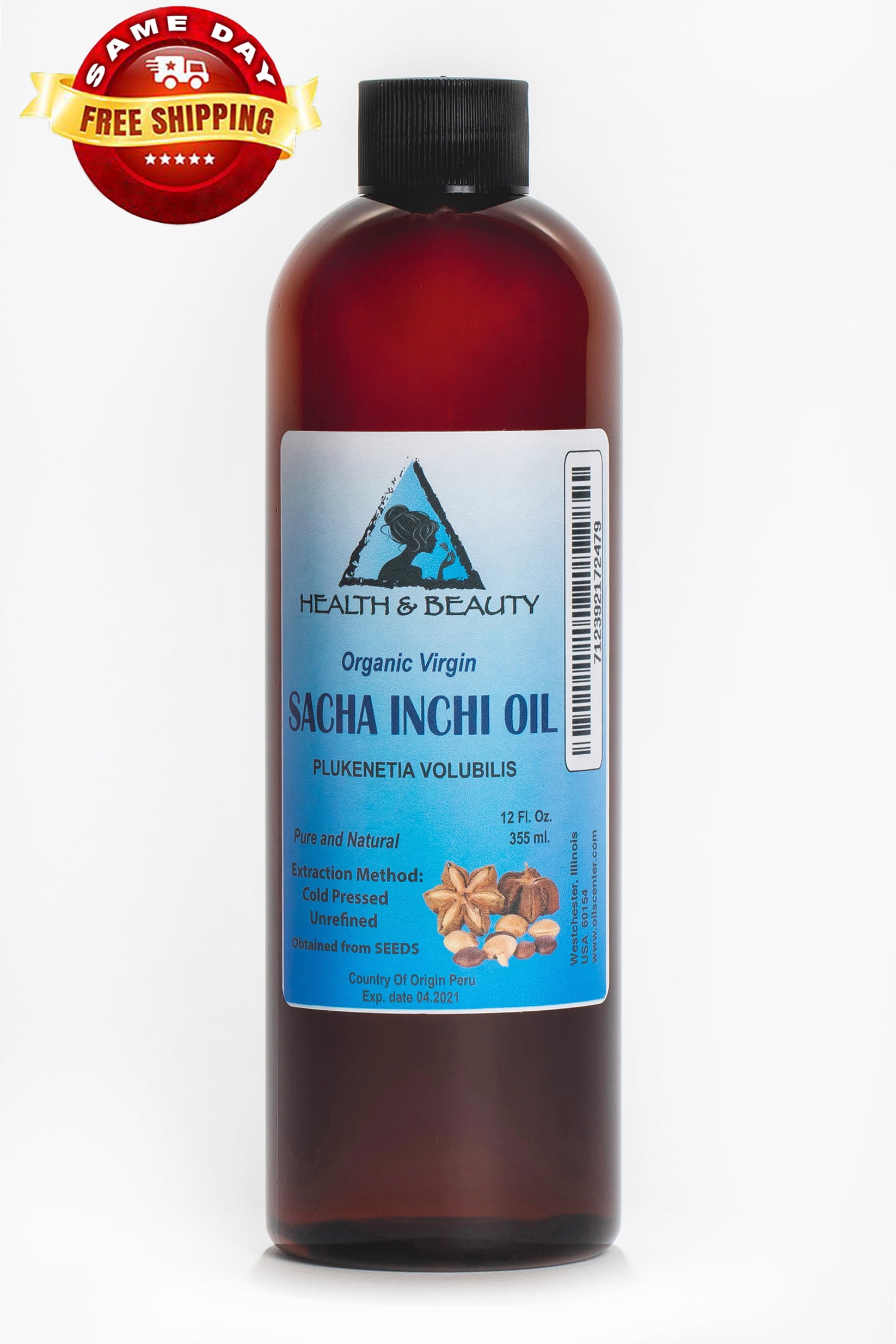 Sacha inchi oil unrefined organic carrier virgin cold pressed natural ...