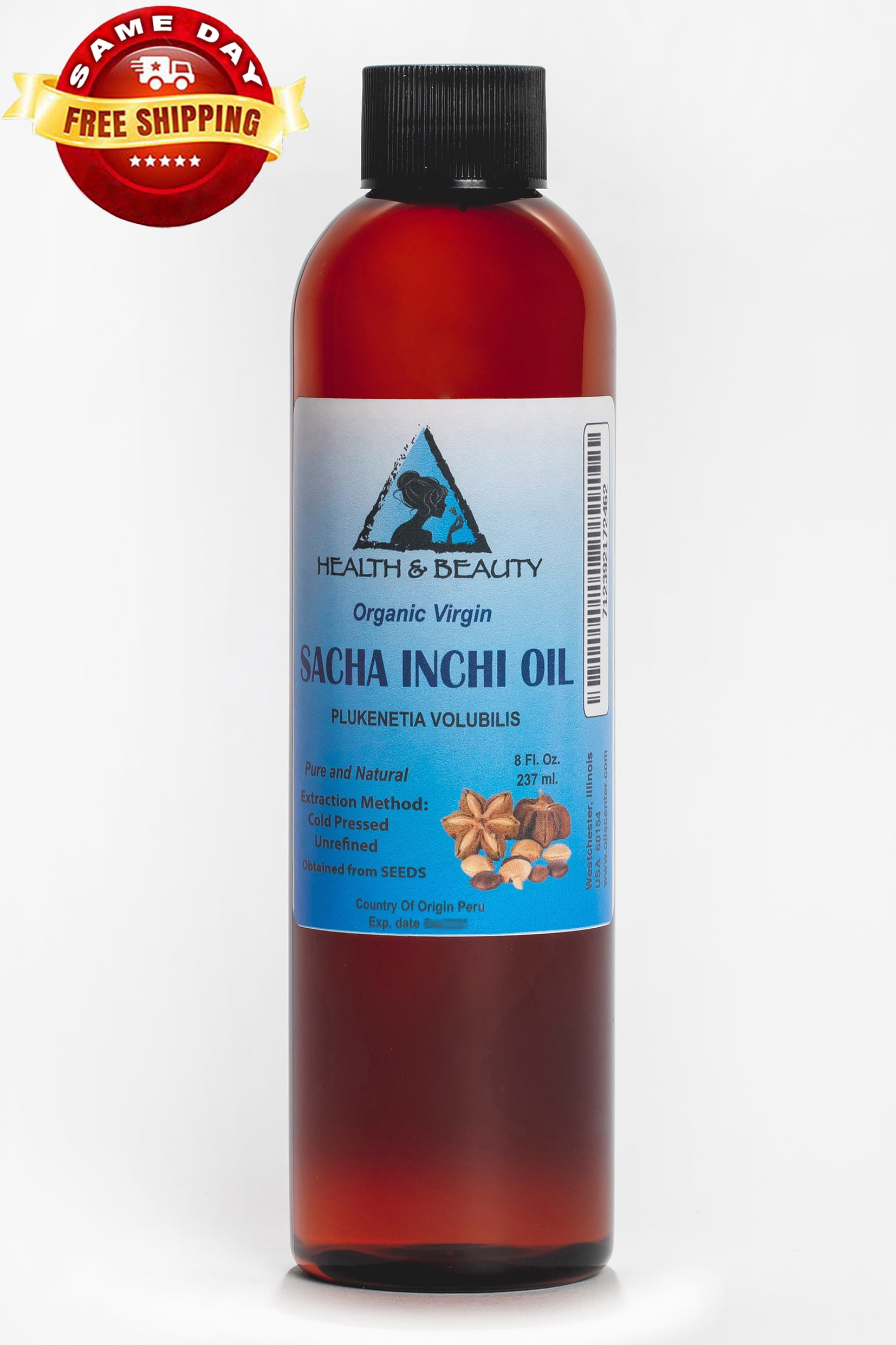 Sacha inchi oil unrefined organic carrier virgin cold pressed natural ...