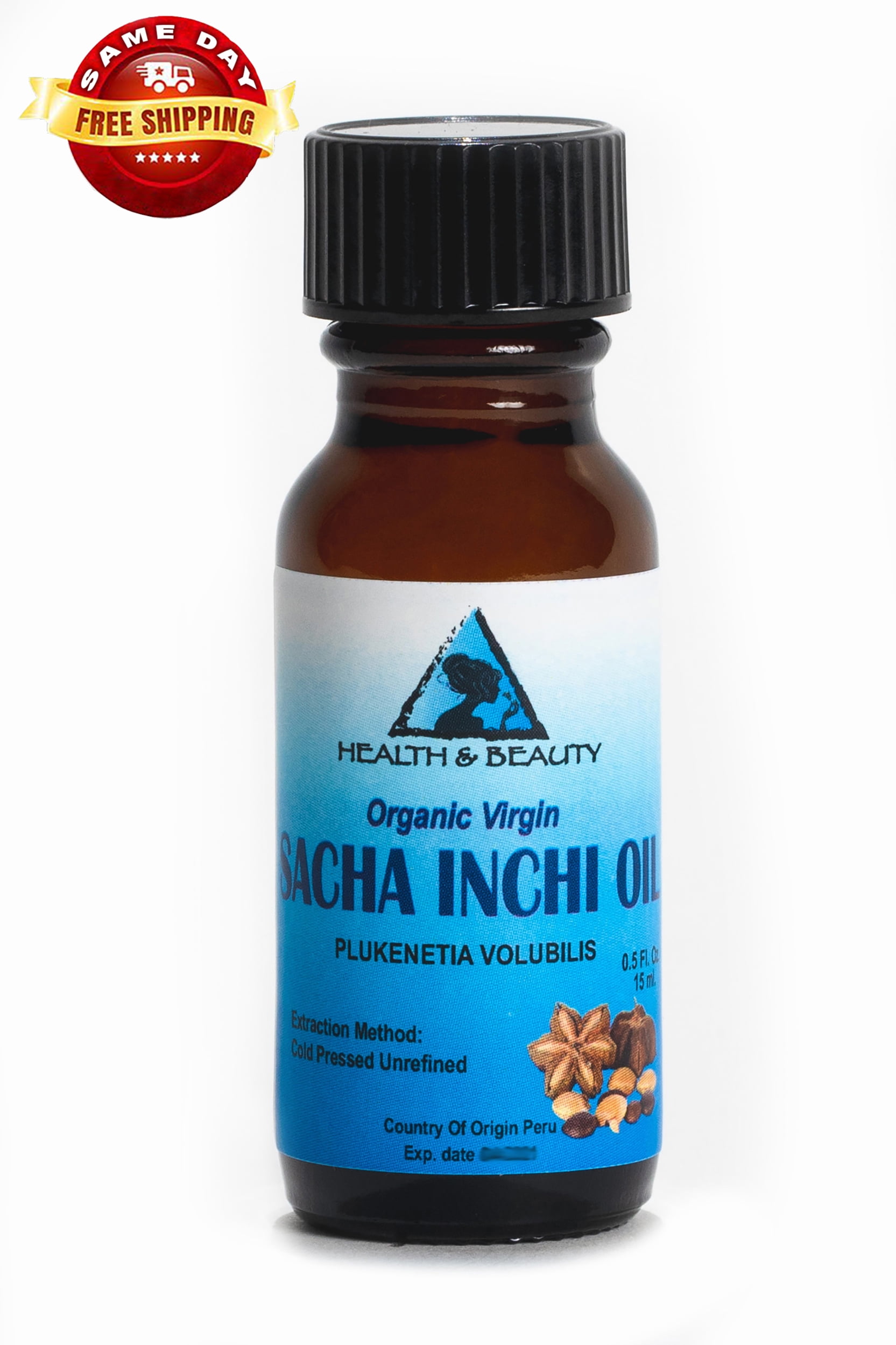 Sacha inchi oil unrefined organic virgin cold pressed pure glass bottle ...