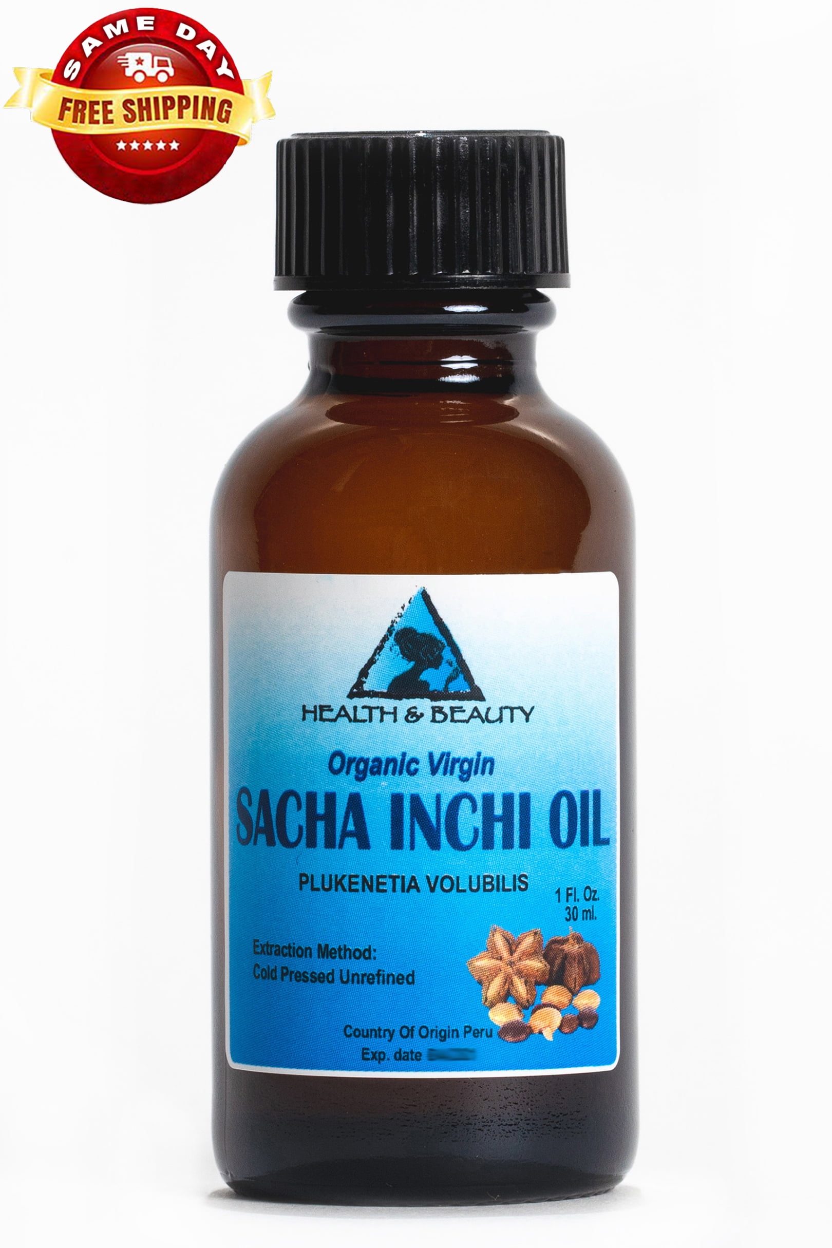 Sacha inchi oil unrefined organic virgin cold pressed pure glass bottle ...