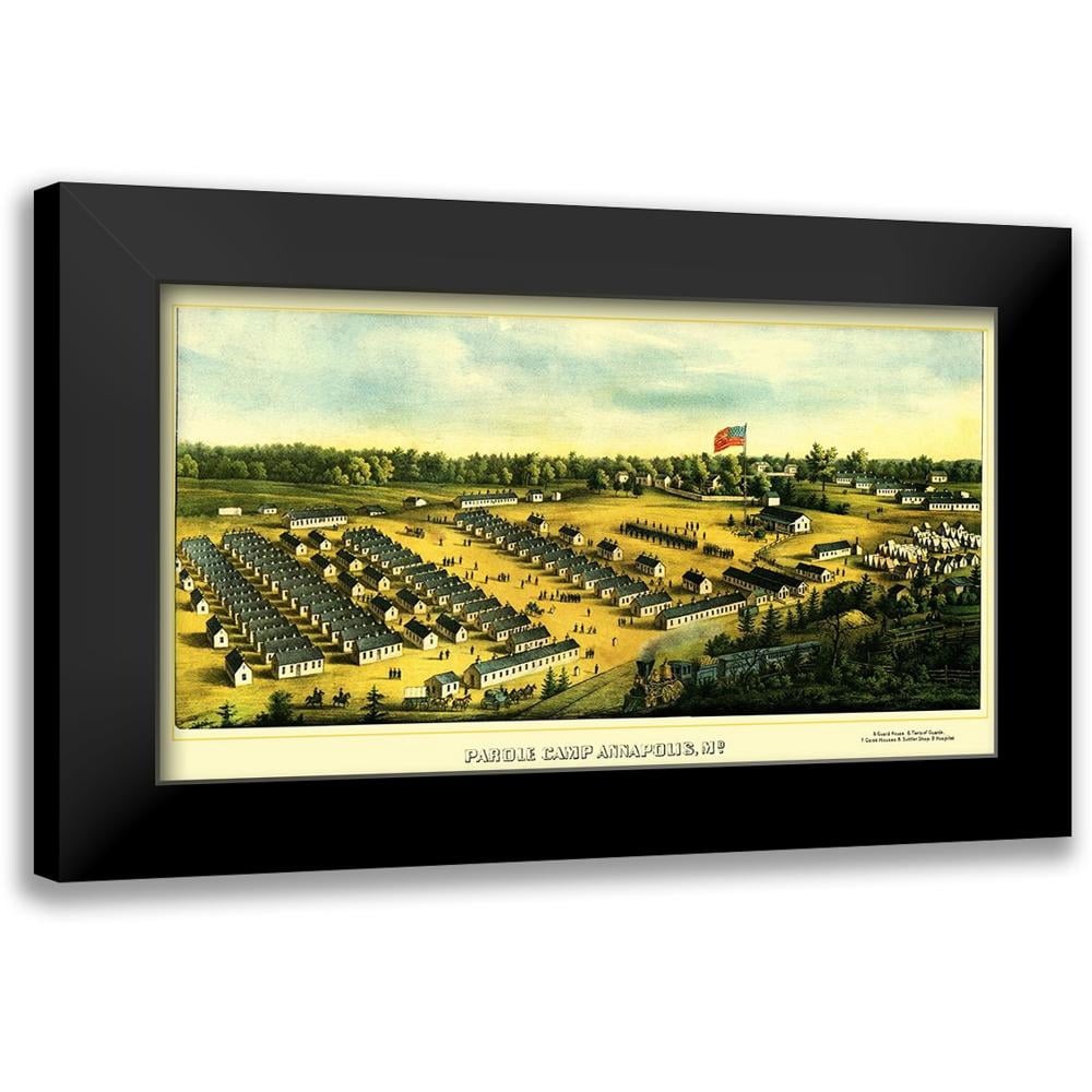 Sachse 24x15 Black Modern Framed Museum Art Print Titled - Parole Camp ...
