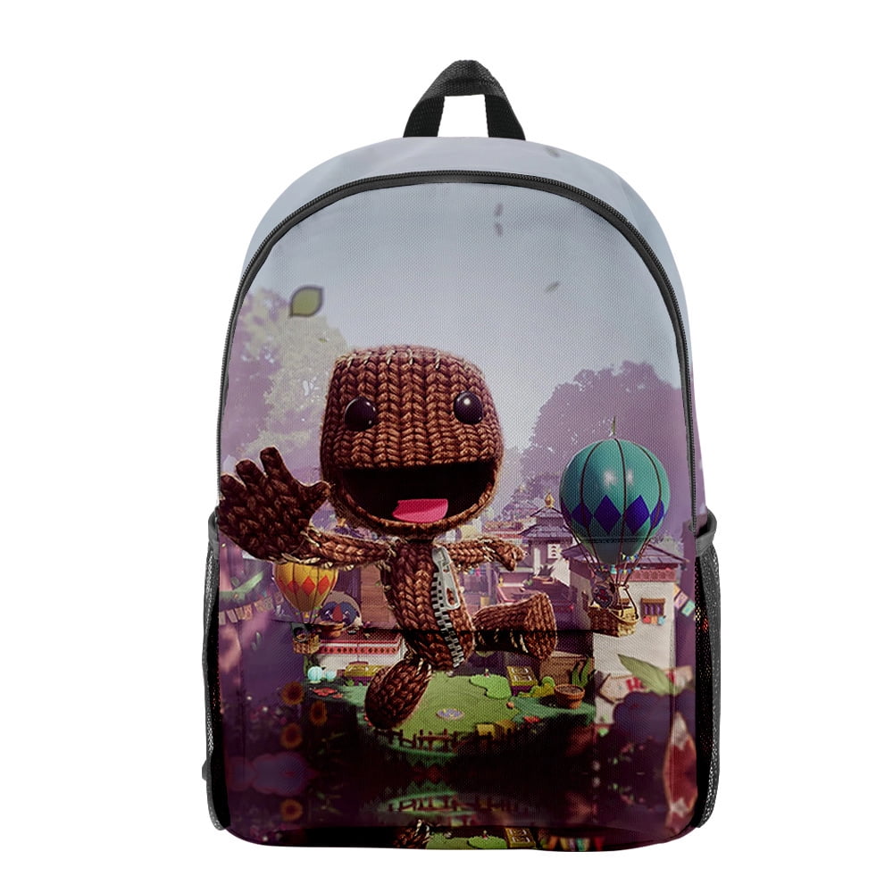 Sackboy Merch Zipper Backpack Fashion Men/Women 3D Print Canvas Bag ...