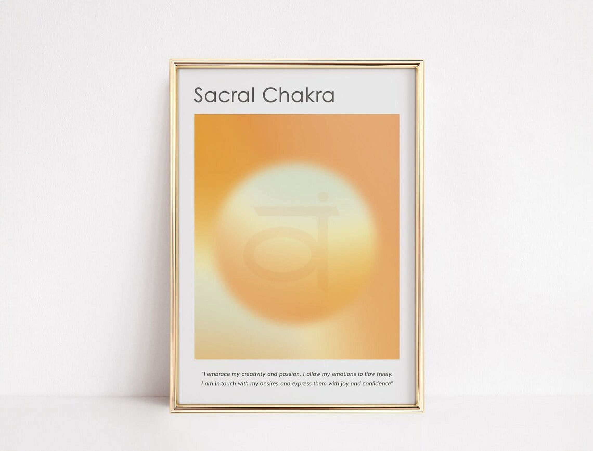 Sacral Chakra L Poster Art, Home Art L Zen Calm, Spiritual ...