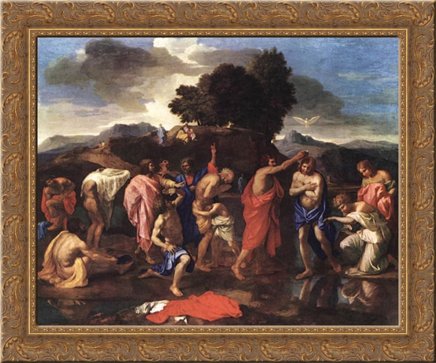 Sacrament of Baptism 23x20 Gold Ornate Wood Framed Canvas Art by ...