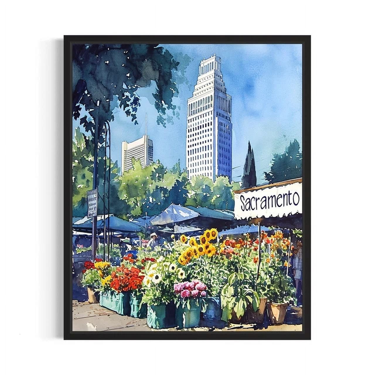 Sacramento Flower Market Background Photo Art Print Poster Wall Art ...