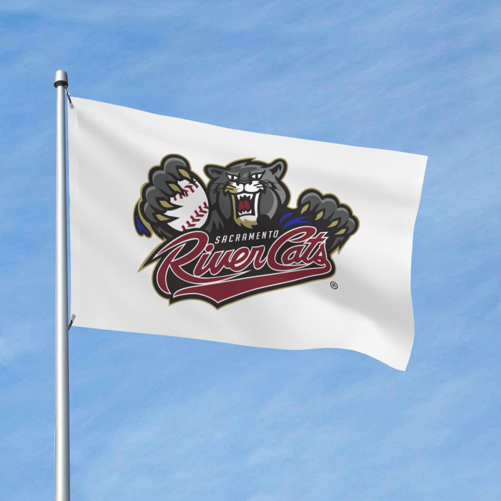 Sacramento River Cats Logo 3x5 Ft Flag Double Sided Indoor Outdoor ...