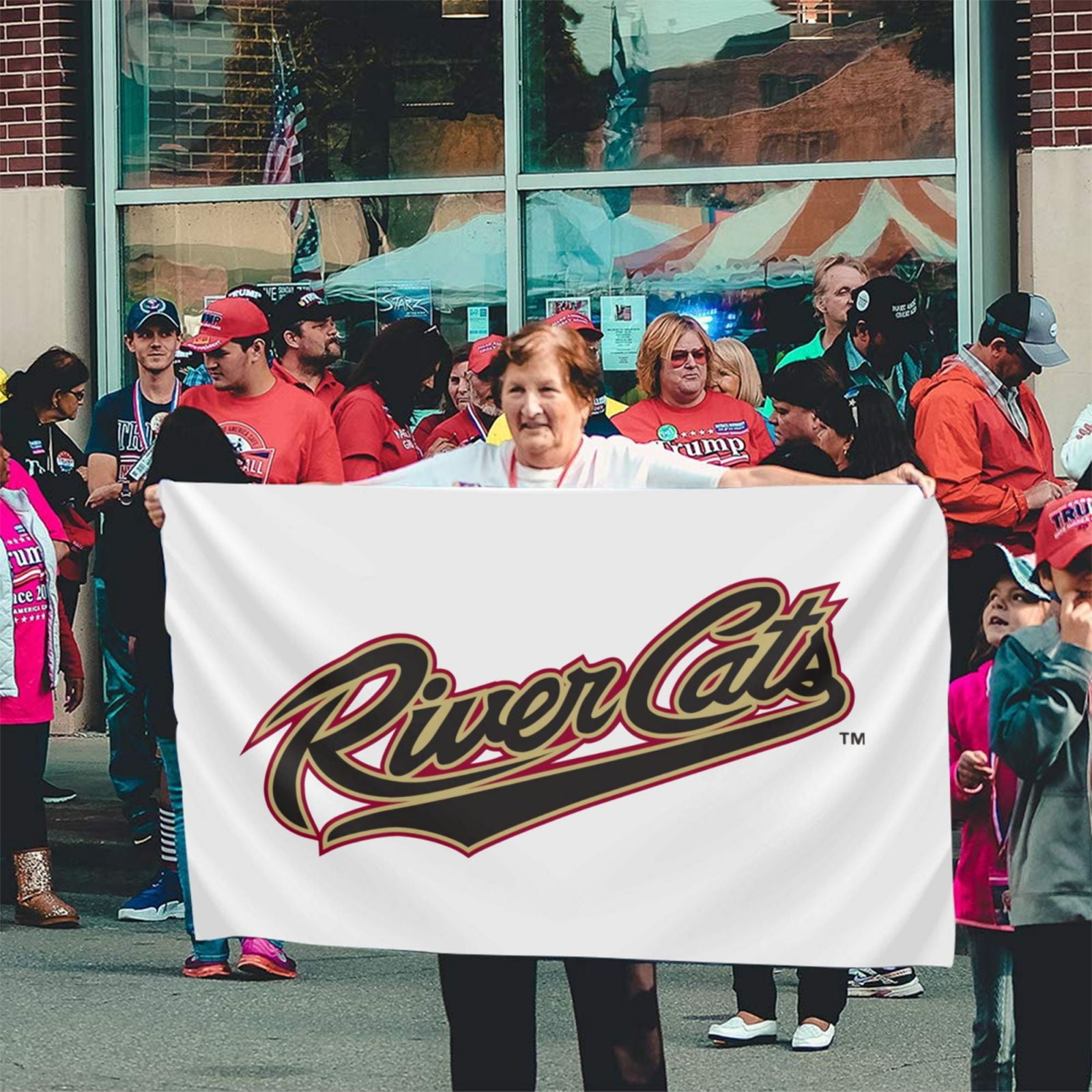 Sacramento River Cats Logo Flag 3x5 Outdoor ,Sewn Stripes, Stronger ...