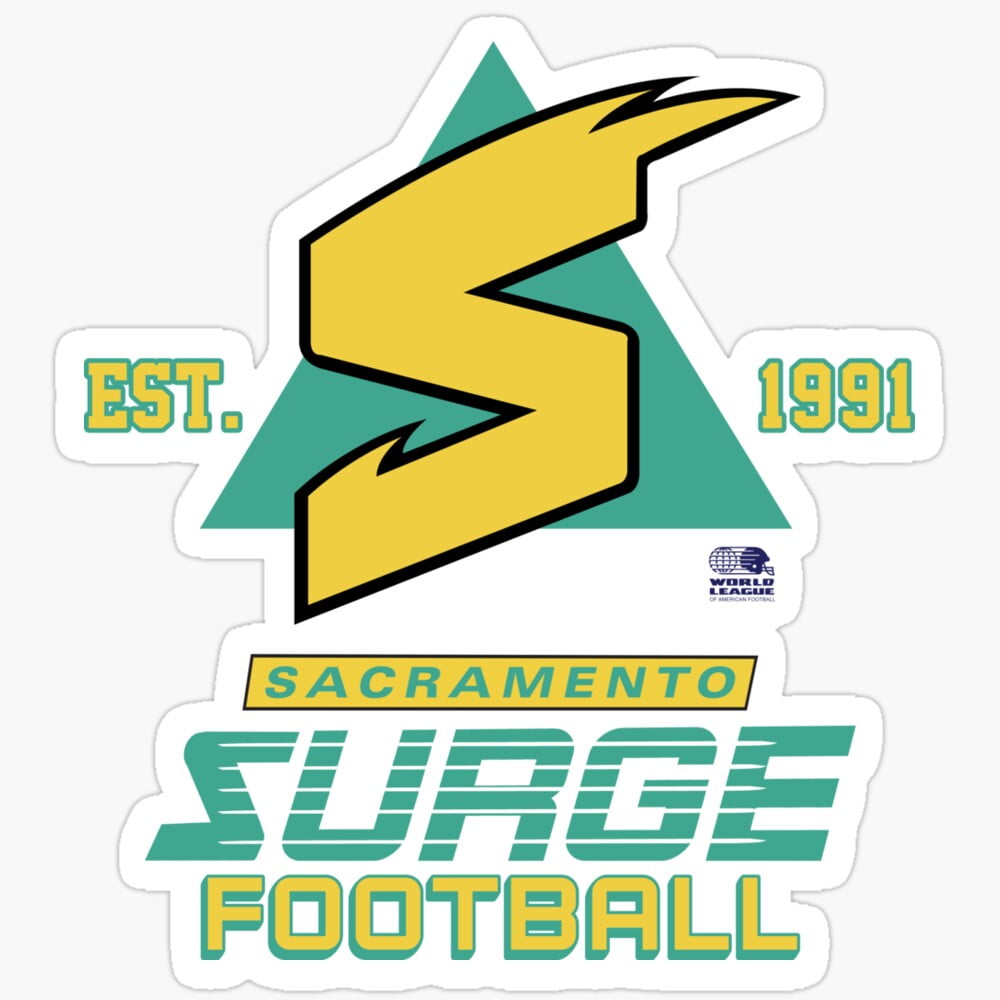 Sacramento Surge Football Sticker Baseball Sticker, Football Sticker ...
