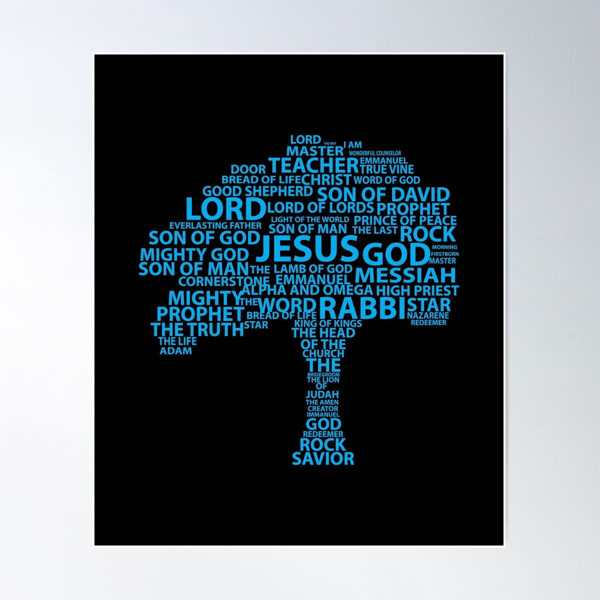 Sacred Arbor Jesus Tee- Spiritual Canopy Poster Wall Art, Modern Wall ...